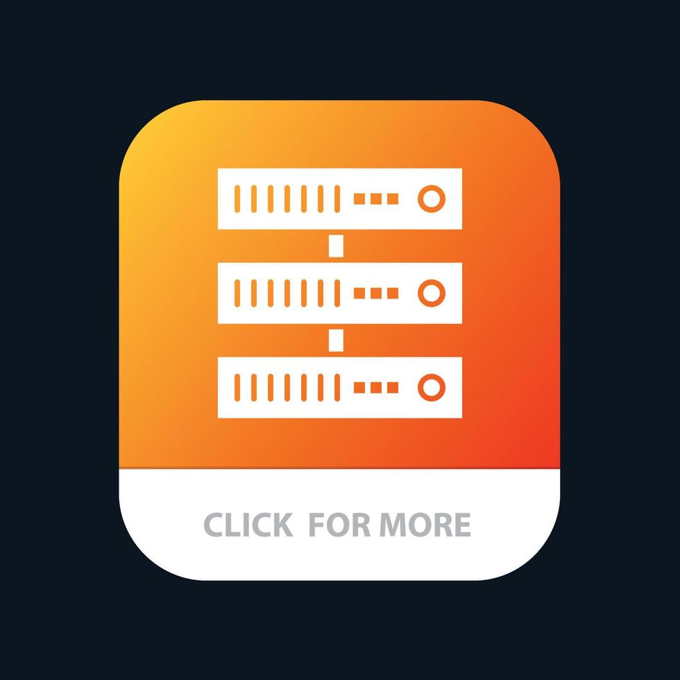 Computing Data Storage Network Mobile App Icon Design 13248122 Vector
