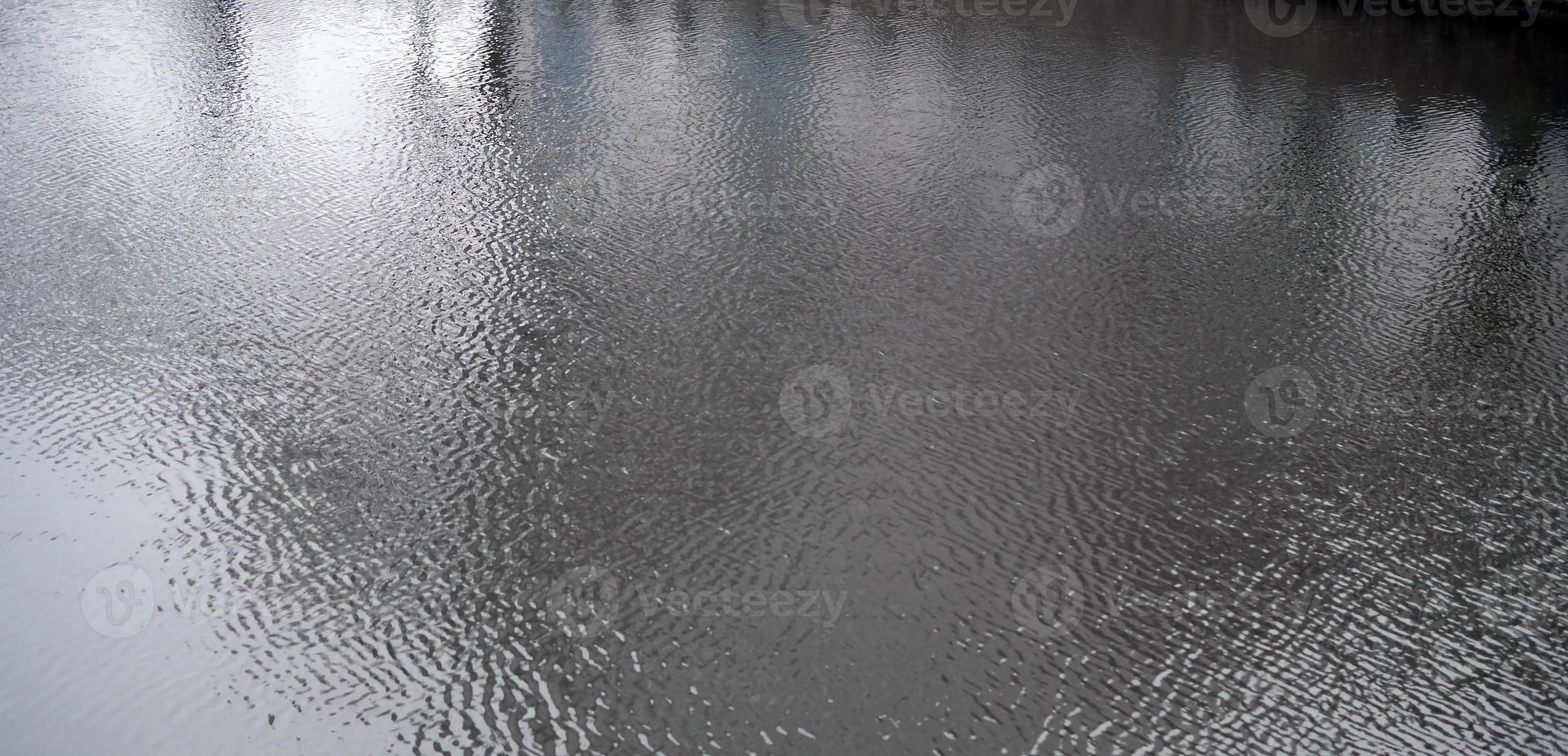 The texture of the water in the river under the influence of wind. A ...