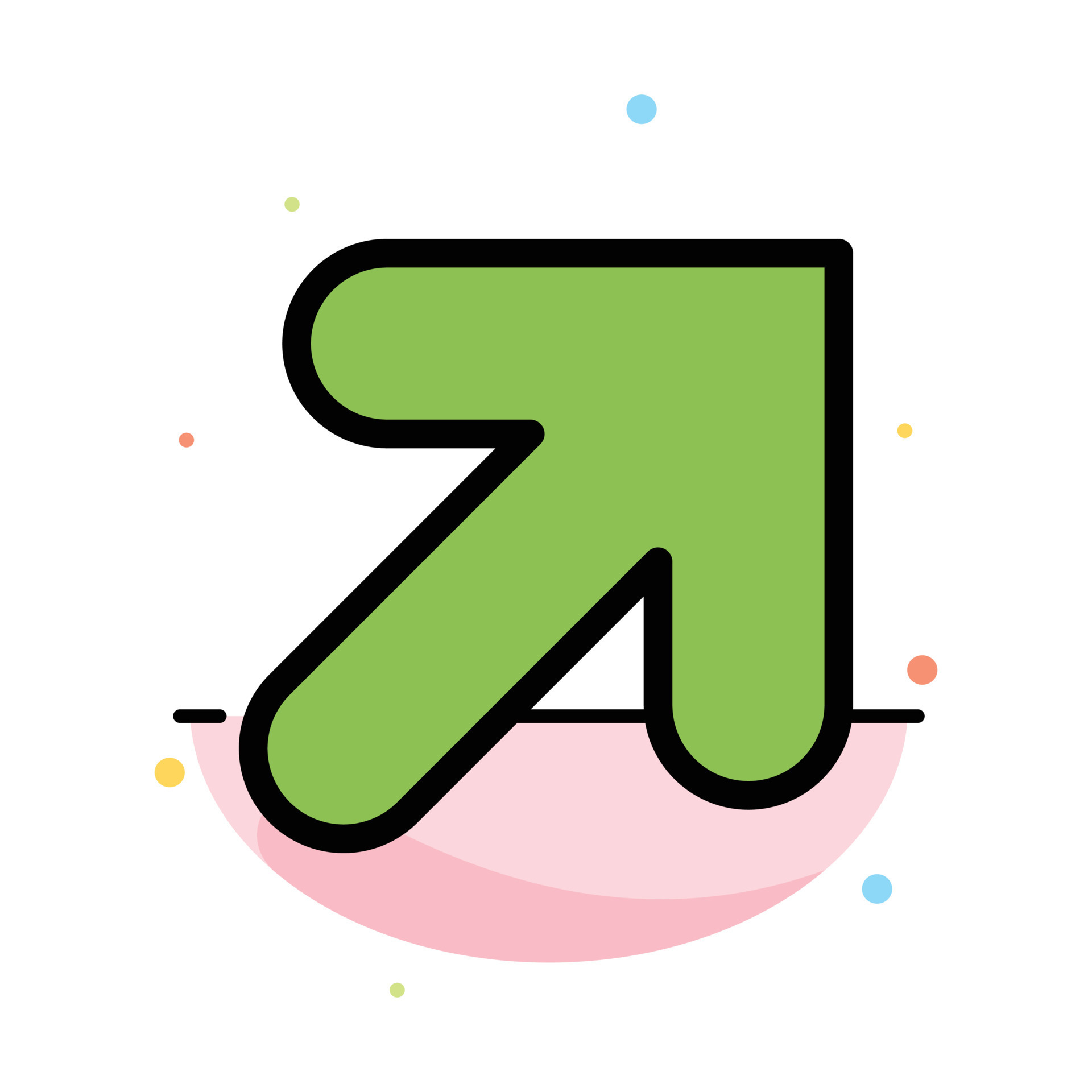 Arrow Up Right Abstract Flat Color Icon Template 13248998 Vector Art at Vecteezy