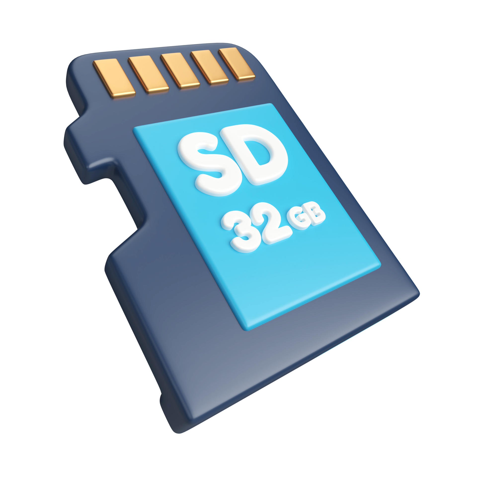 Micro SD 3D Illustration Icon 13249729 PNG