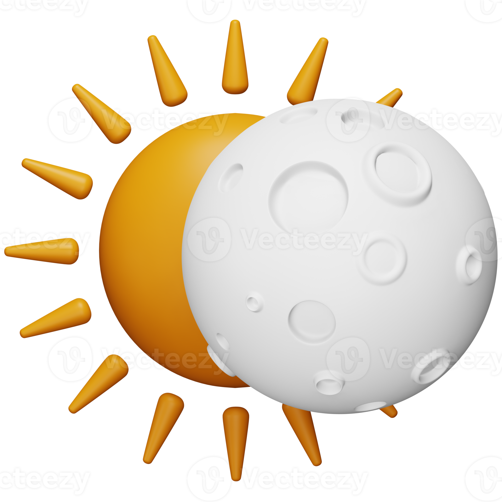Eclipse 3d rendering isometric icon. 13250785 PNG