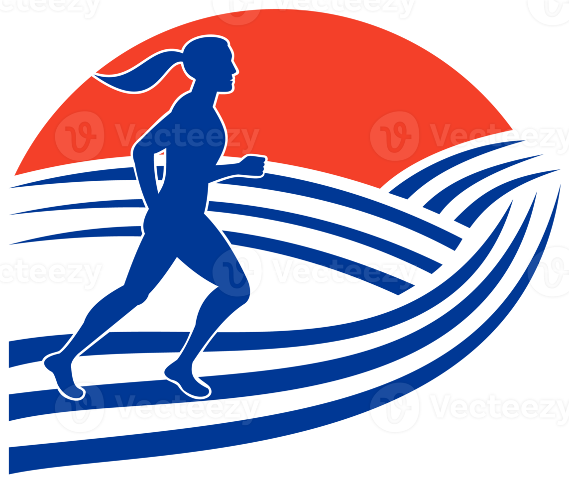 Free Clipart Woman Marathon Runner