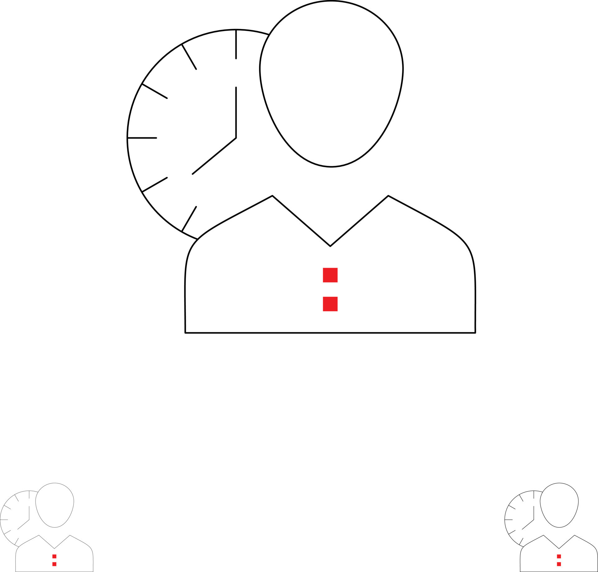 Clock Hours Man Personal Schedule Time Timing User Bold and thin black ... Clock Hours Man Personal Schedule Time Timing User Bold and thin black ...
