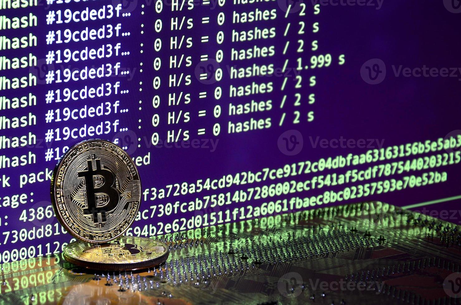 The digital process of cryptocurrency mining by using the GPUs ...