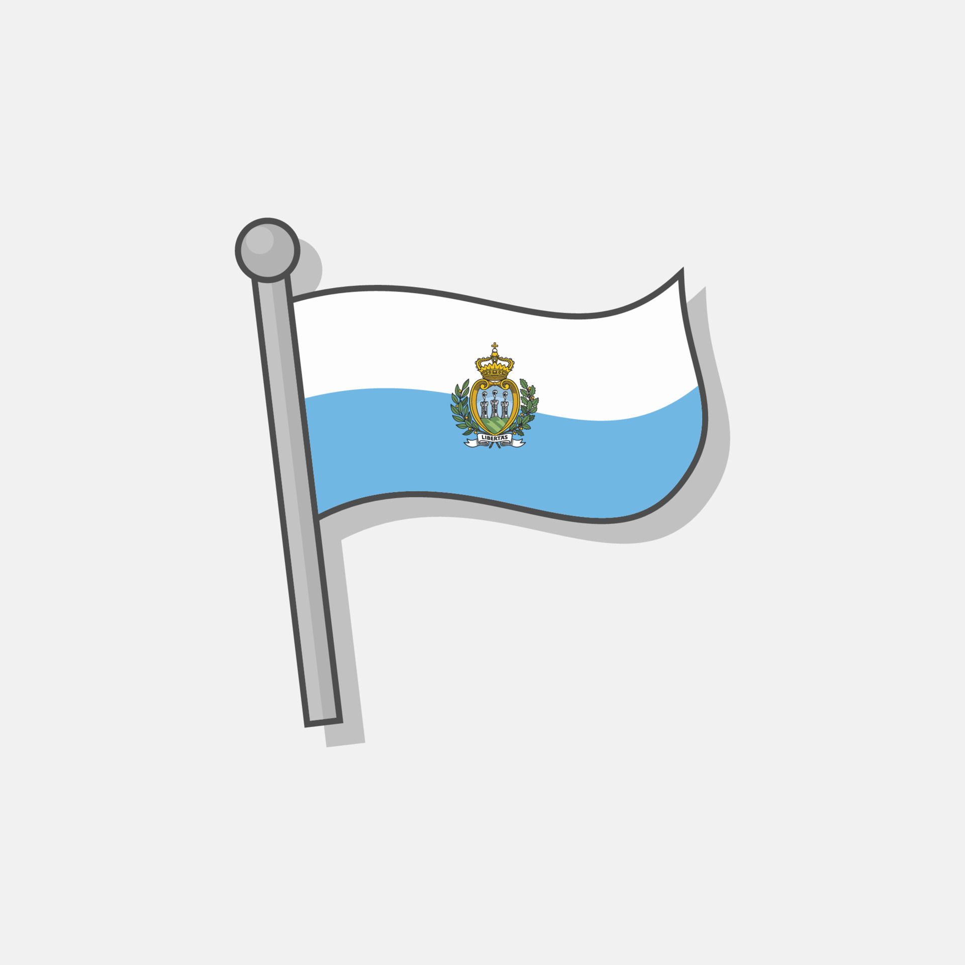 Illustration of San Marino flag Template 13257992 Vector Art at Vecteezy