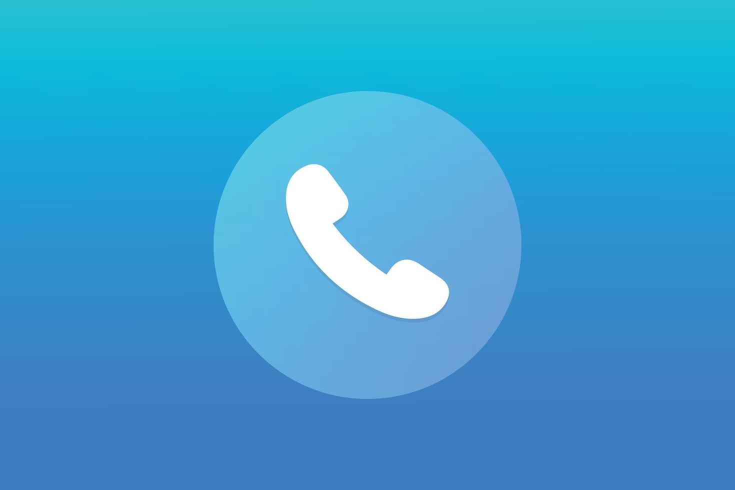 Glossy call button vector on blue background 13259006 Vector Art at ...