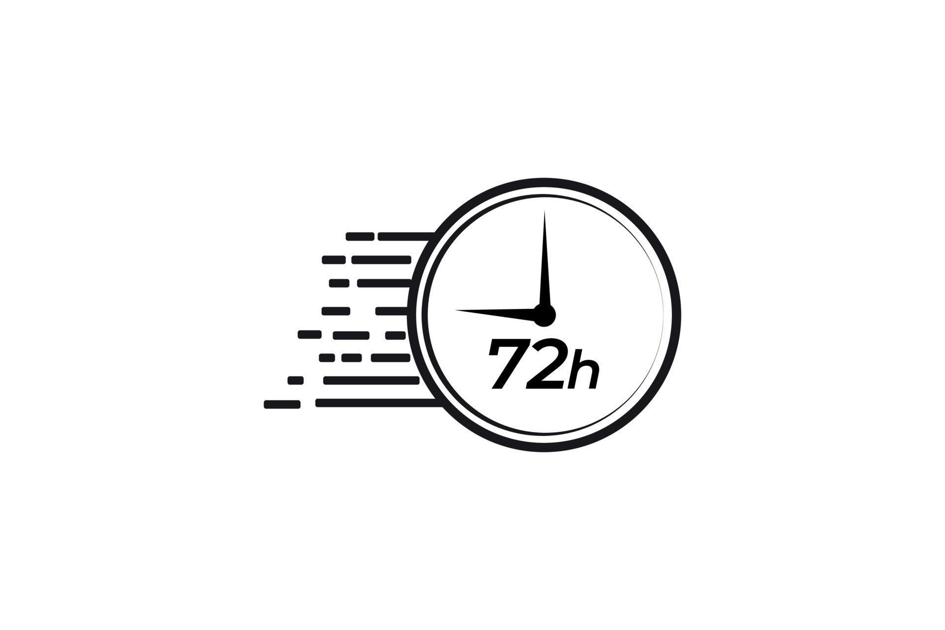 72 Hours Clock vector eliment 13259031 Vector Art at Vecteezy