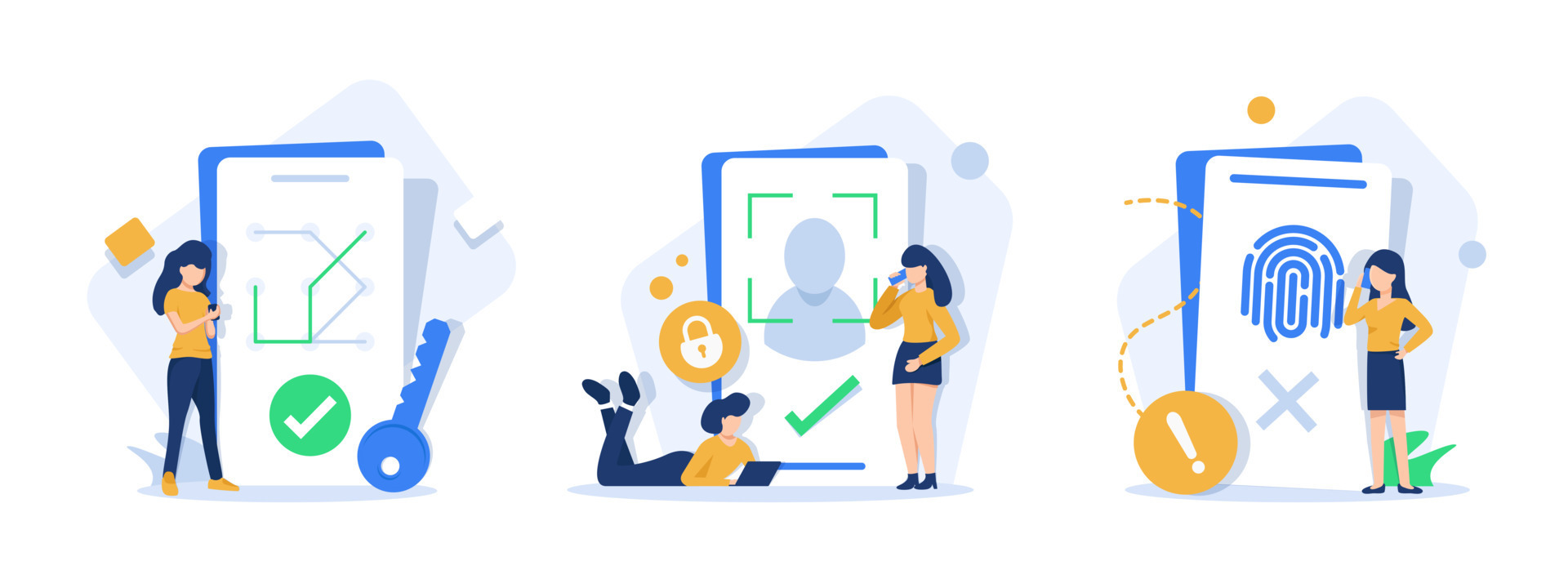 Facial Recognition Technology Concept Face Id System In Smartphone App