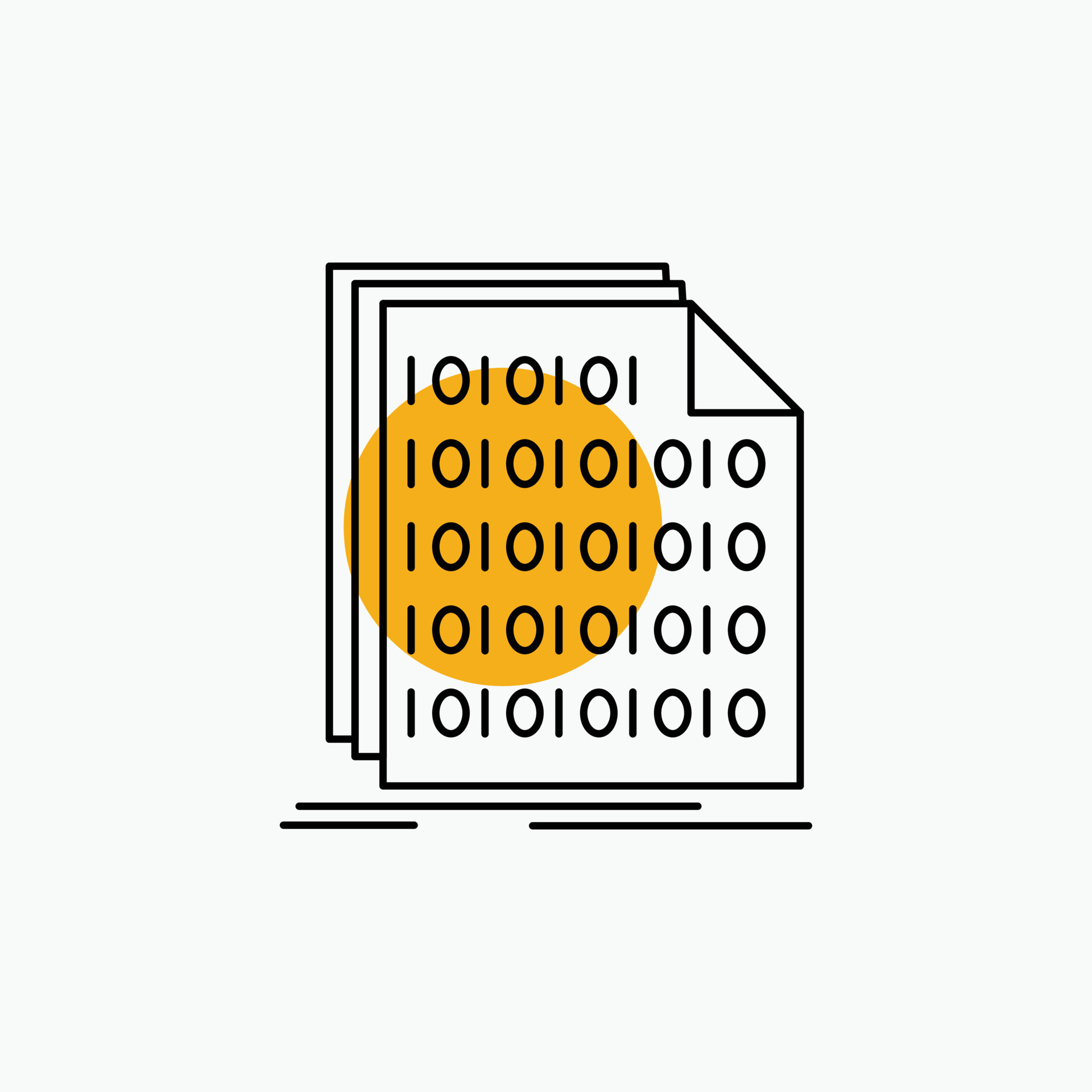 Binary Code Coding Data Document Line Icon 13262786 Vector Art At Vecteezy