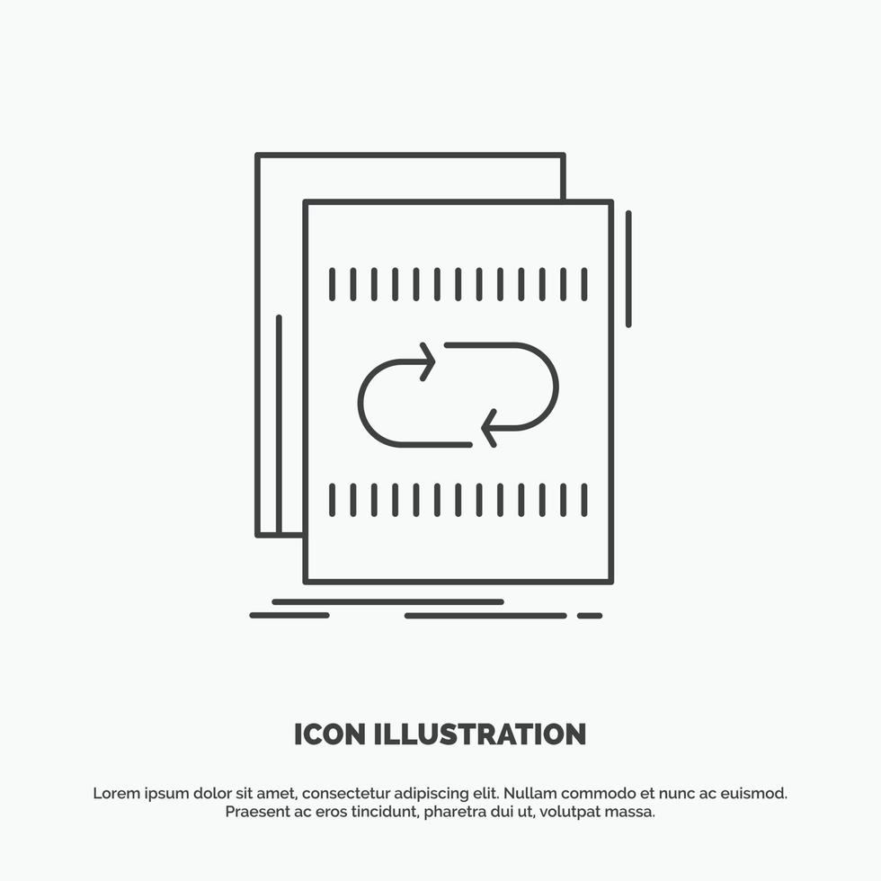 Audio File Loop Mix Sound Icon Line Vector Gray Symbol For Ui And Ux Website Or Mobile