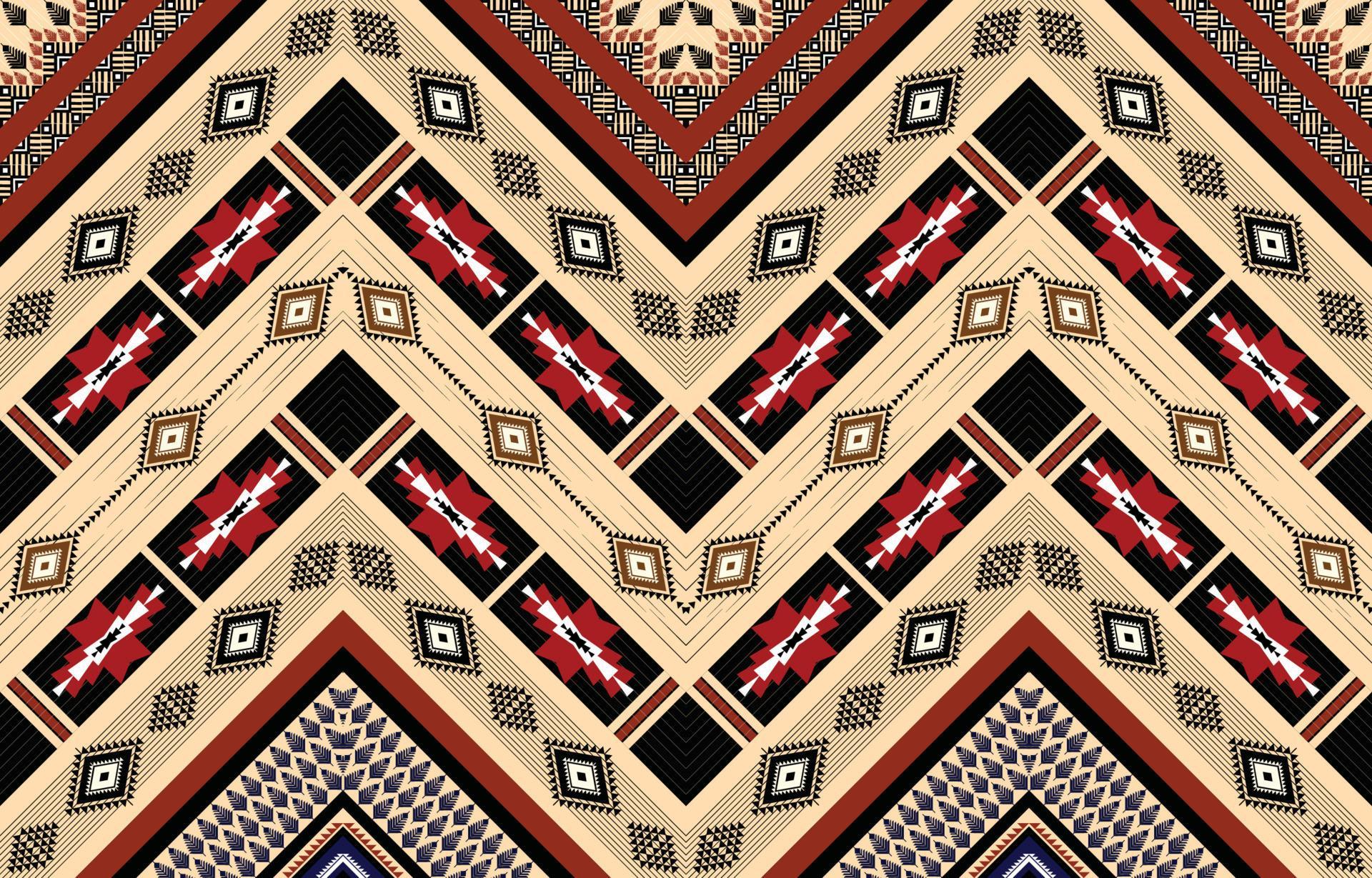 Colorful geometric ethnic pattern. Oriental, western, aztec, tribal ...