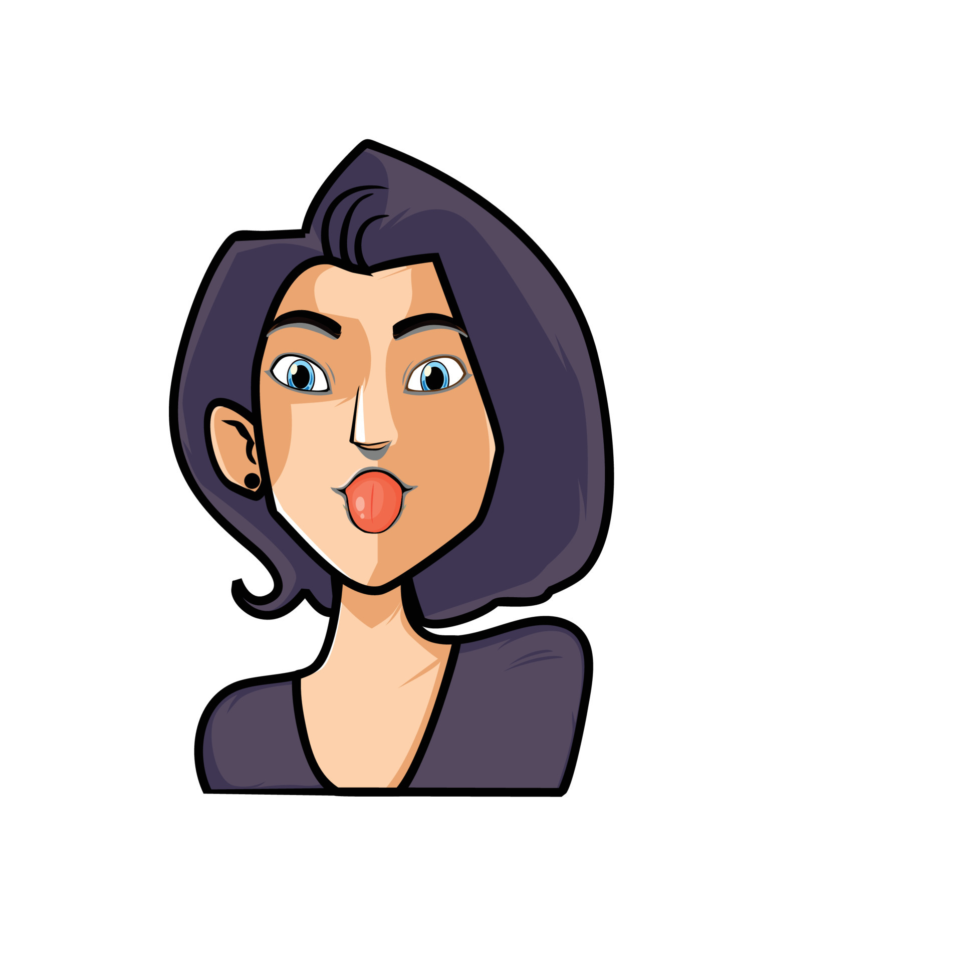 Pegatina De Personaje De Ilustración Vector Libre Adecuado Para Diagramas Infografías Y Otros