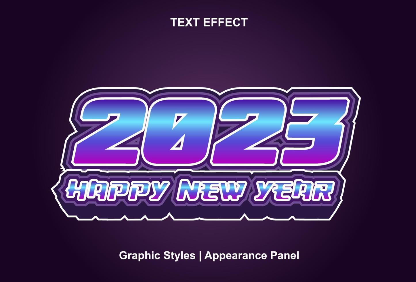 happy new year 2023 text effect with purple color editable. 13267483 Vector Art at Vecteezy