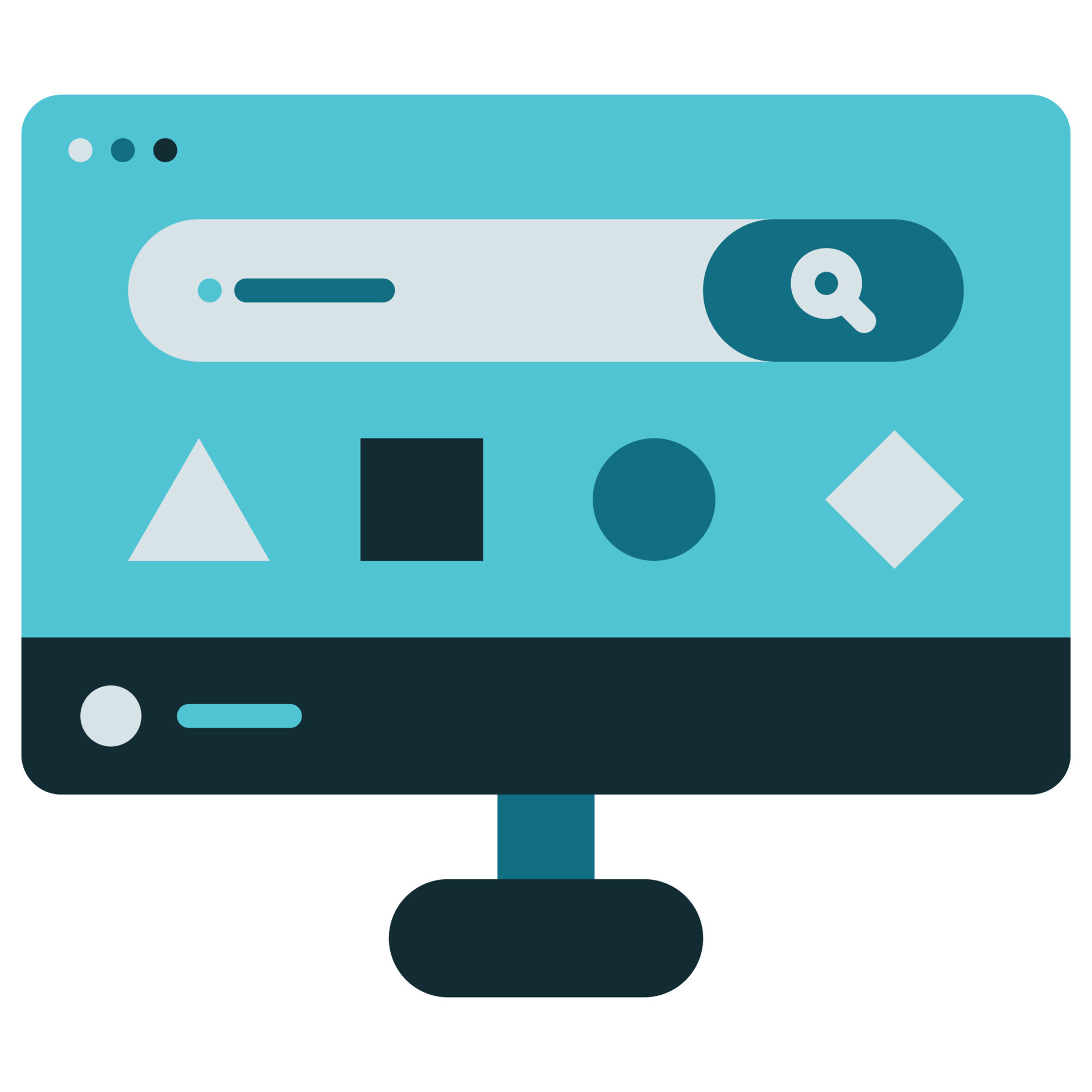 search tab interface display on computer 13268010 Vector Art at Vecteezy