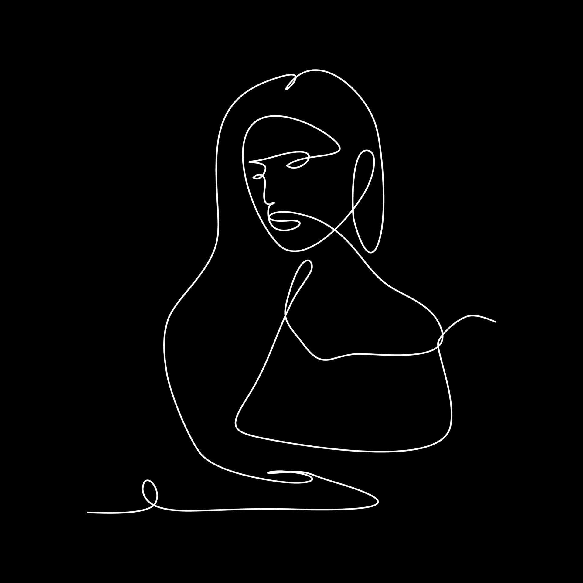 continuous line vector freestyle woman 13269417 Vector Art at Vecteezy
