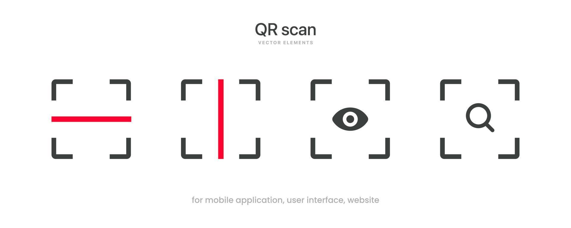Scan Qr Code Icon Symbol Sign Digital Scanning Qr Code Template Qr Code Scan Read For