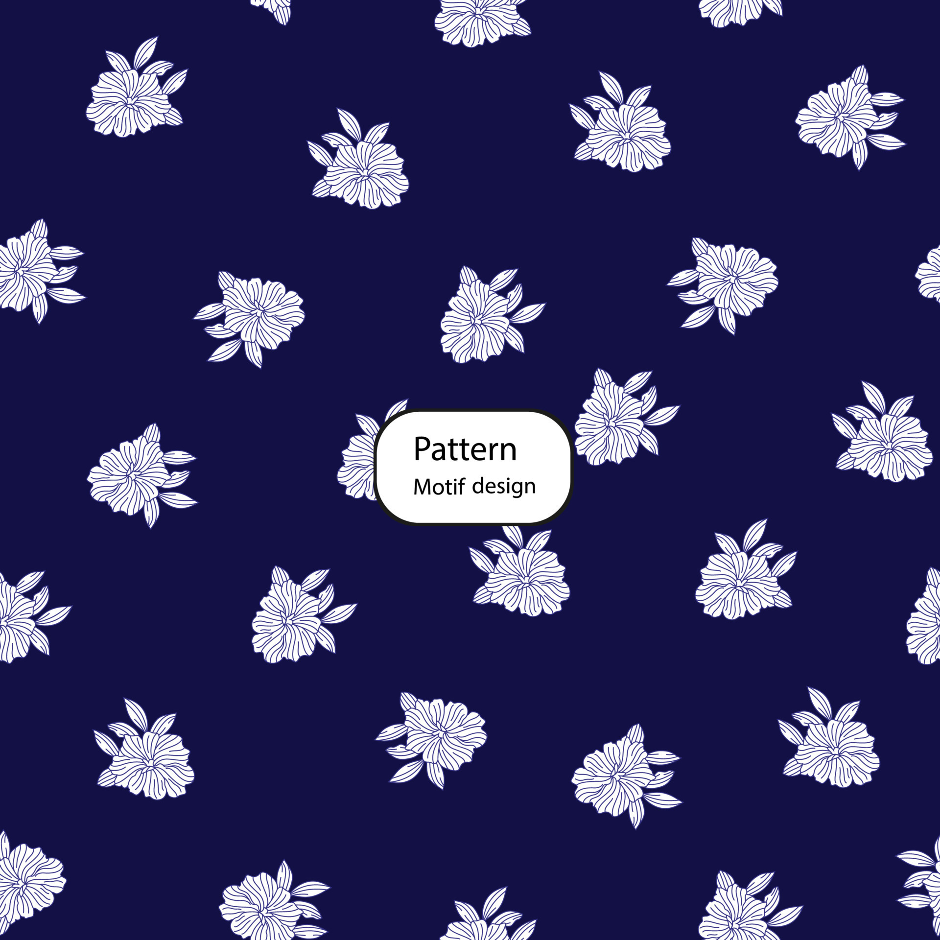 Seamless Floral Pattern In Vector Wild Flowers Leaves Branches