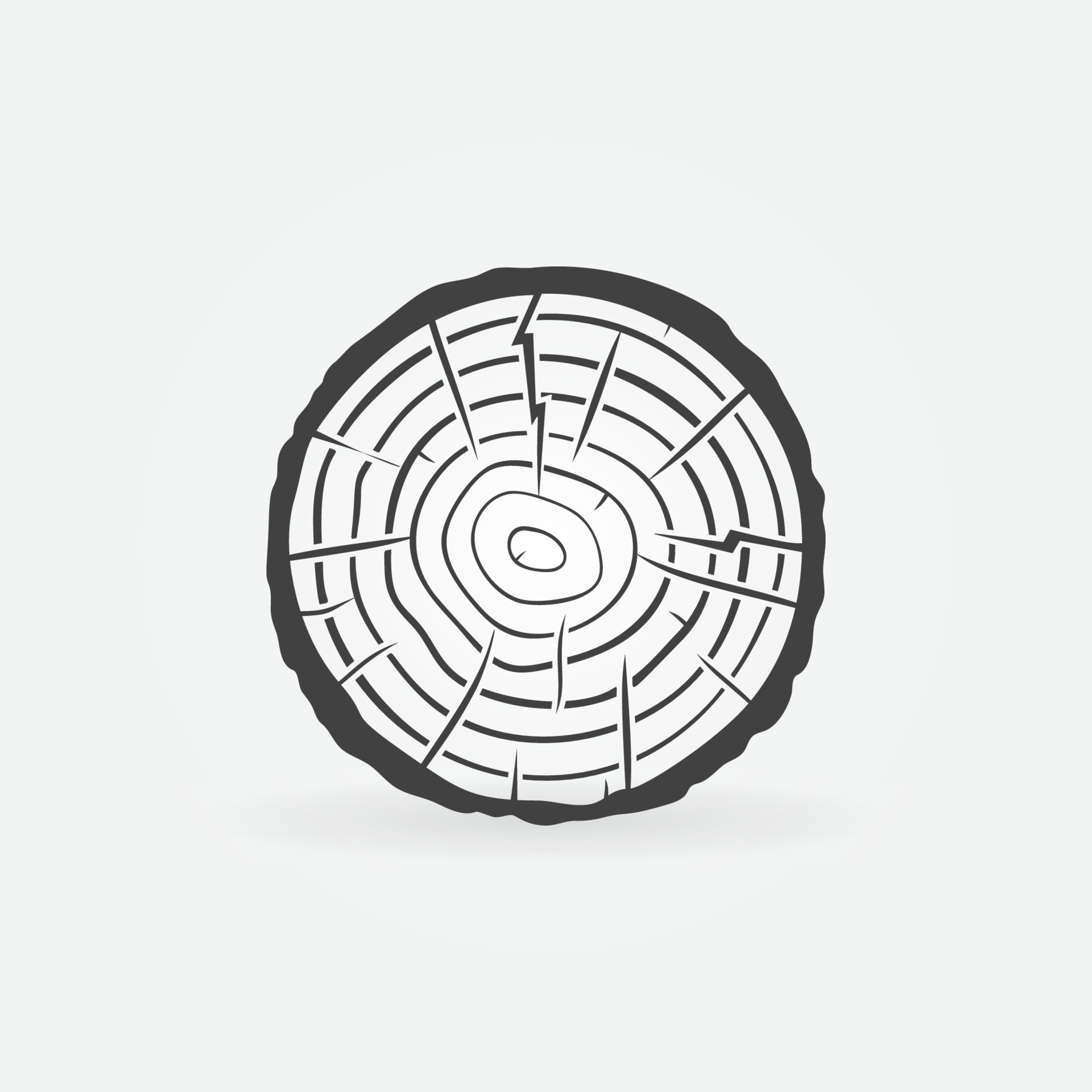 Tree Trunk Cross Section with Rings vector concept icon 13271137 Vector ...