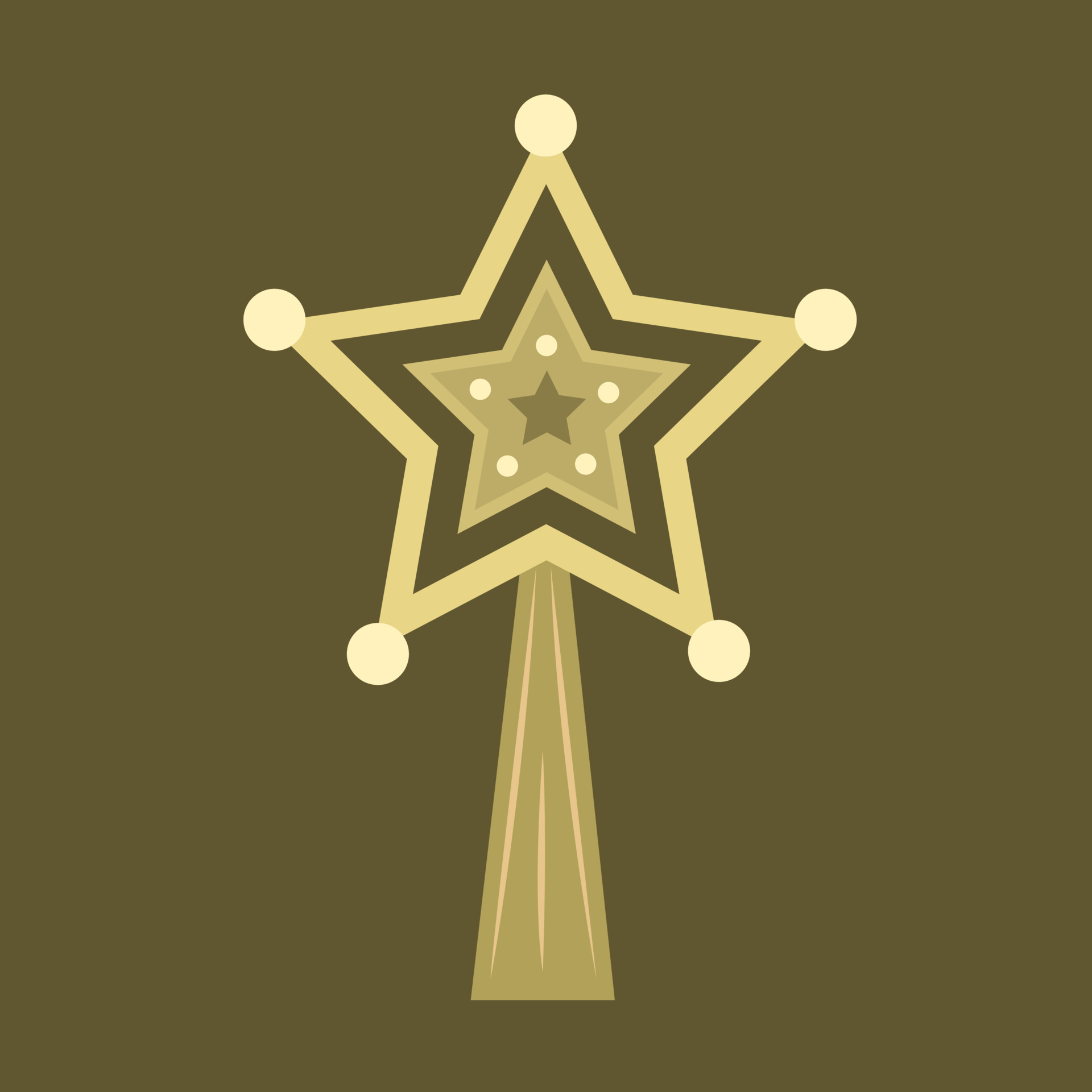 Christmas star decoration vector illustration for graphic design and ...