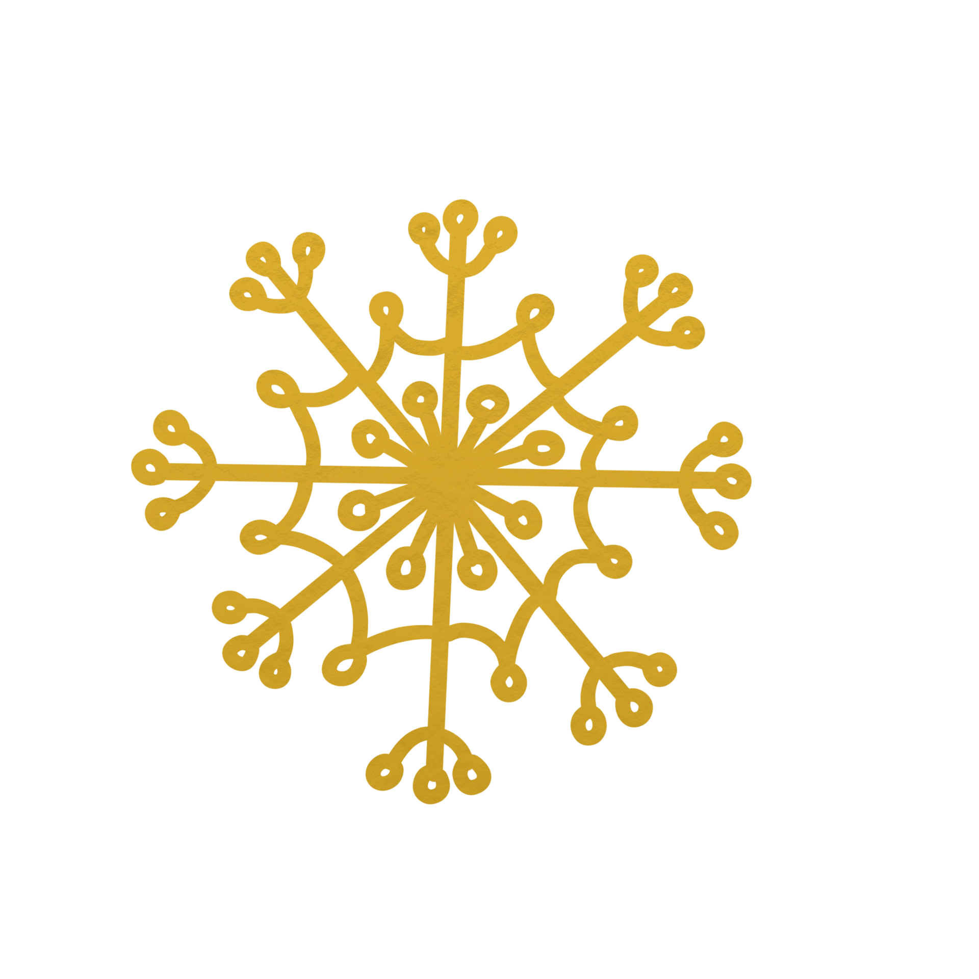 Golden Elegant Snowflake 13271712 PNG