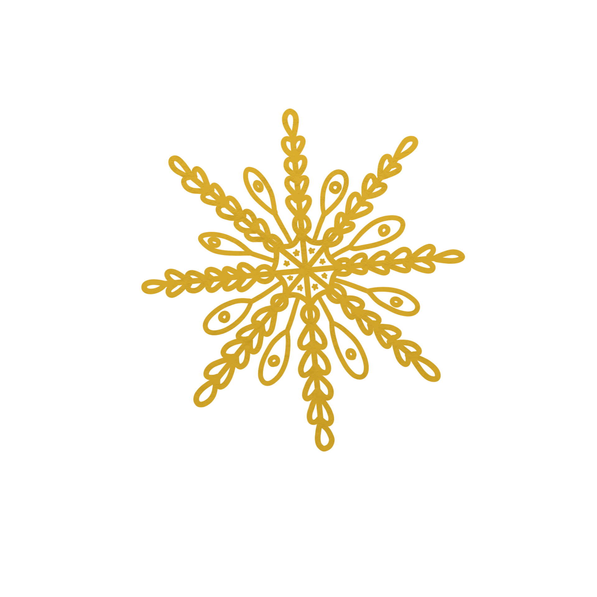 Golden Elegant Snowflake 13271717 PNG