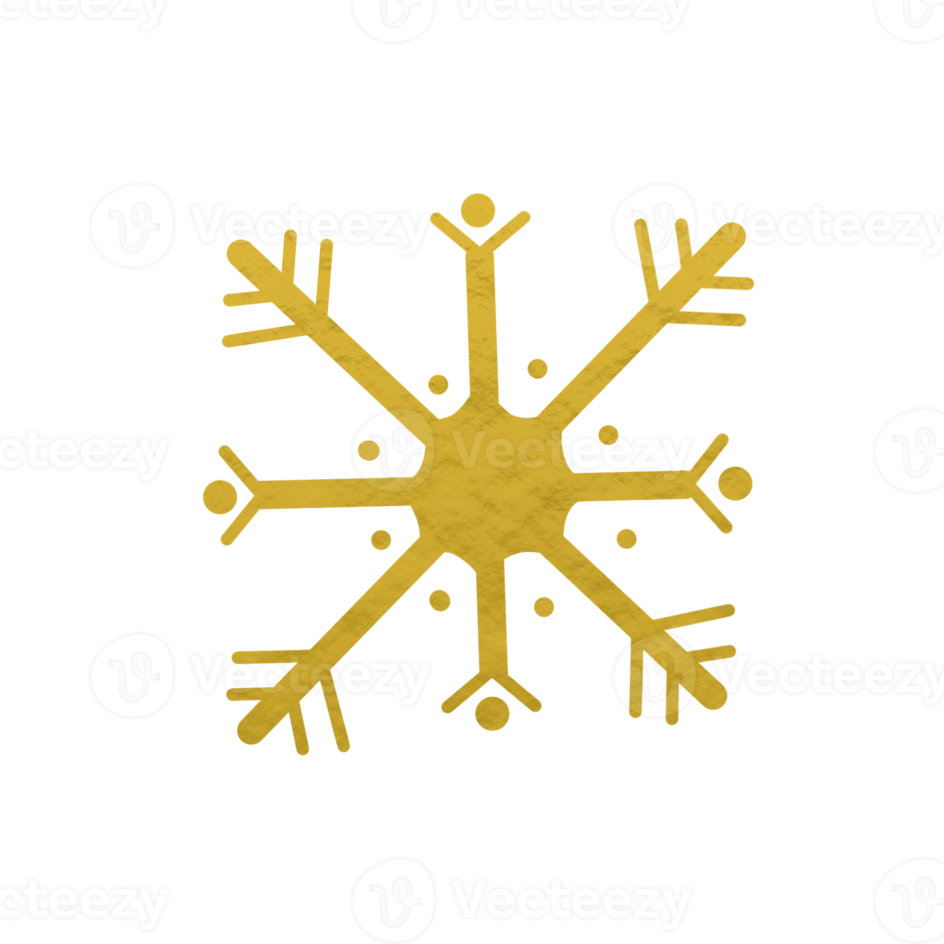 Golden Elegant Snowflake 13271719 PNG