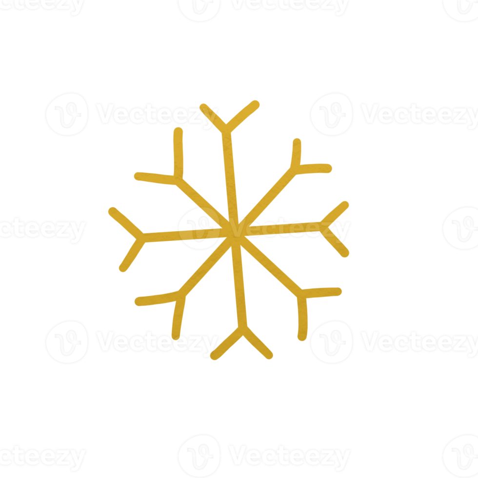 Golden Elegant Snowflake 13271721 PNG