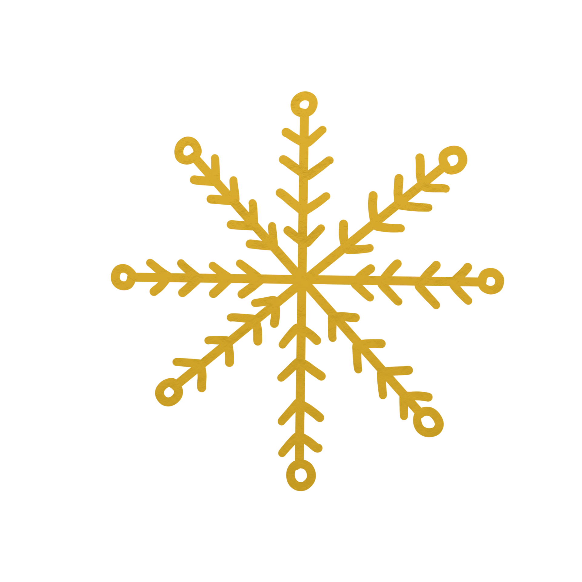 Golden Elegant Snowflake 13271738 PNG