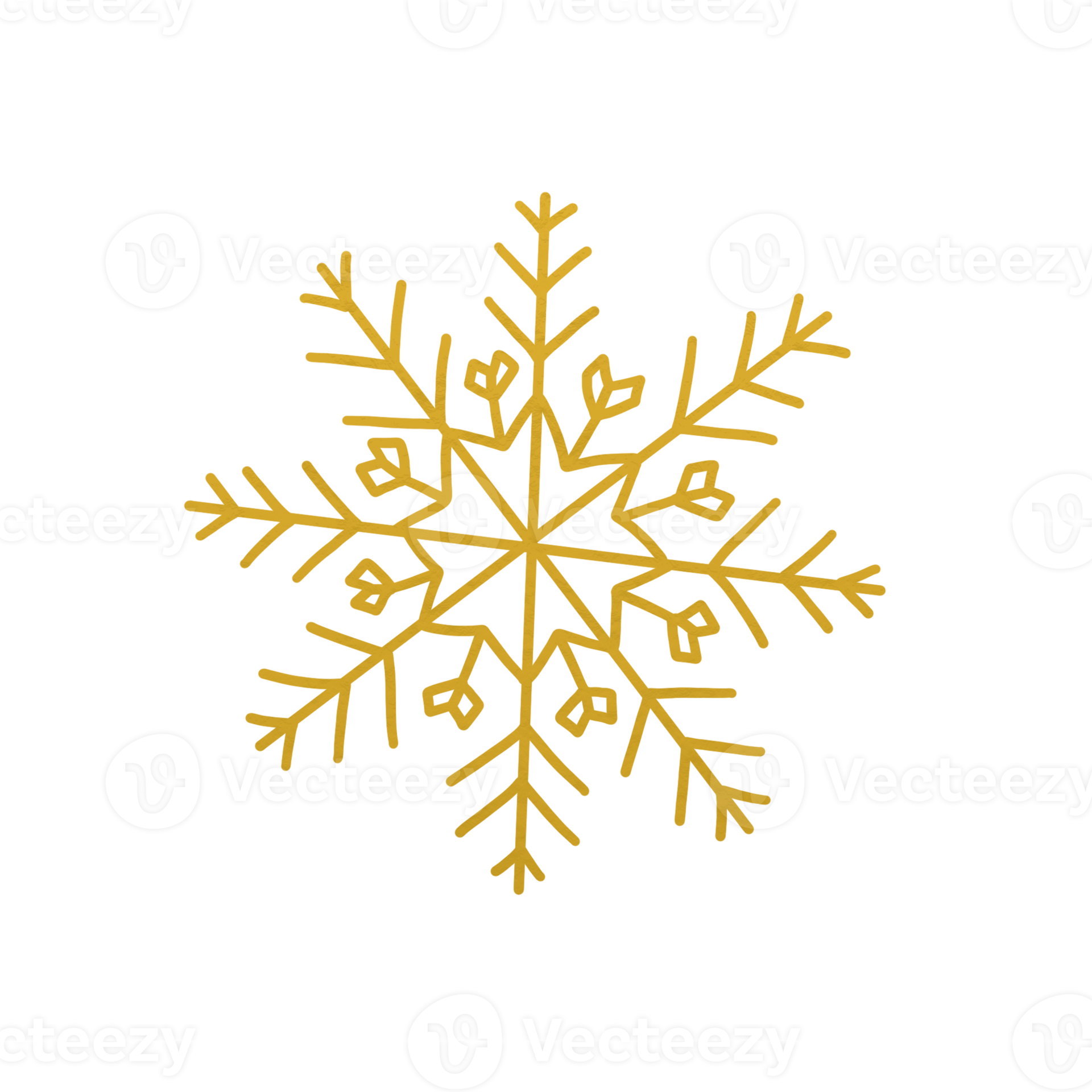 Golden Elegant Snowflake 13271746 PNG