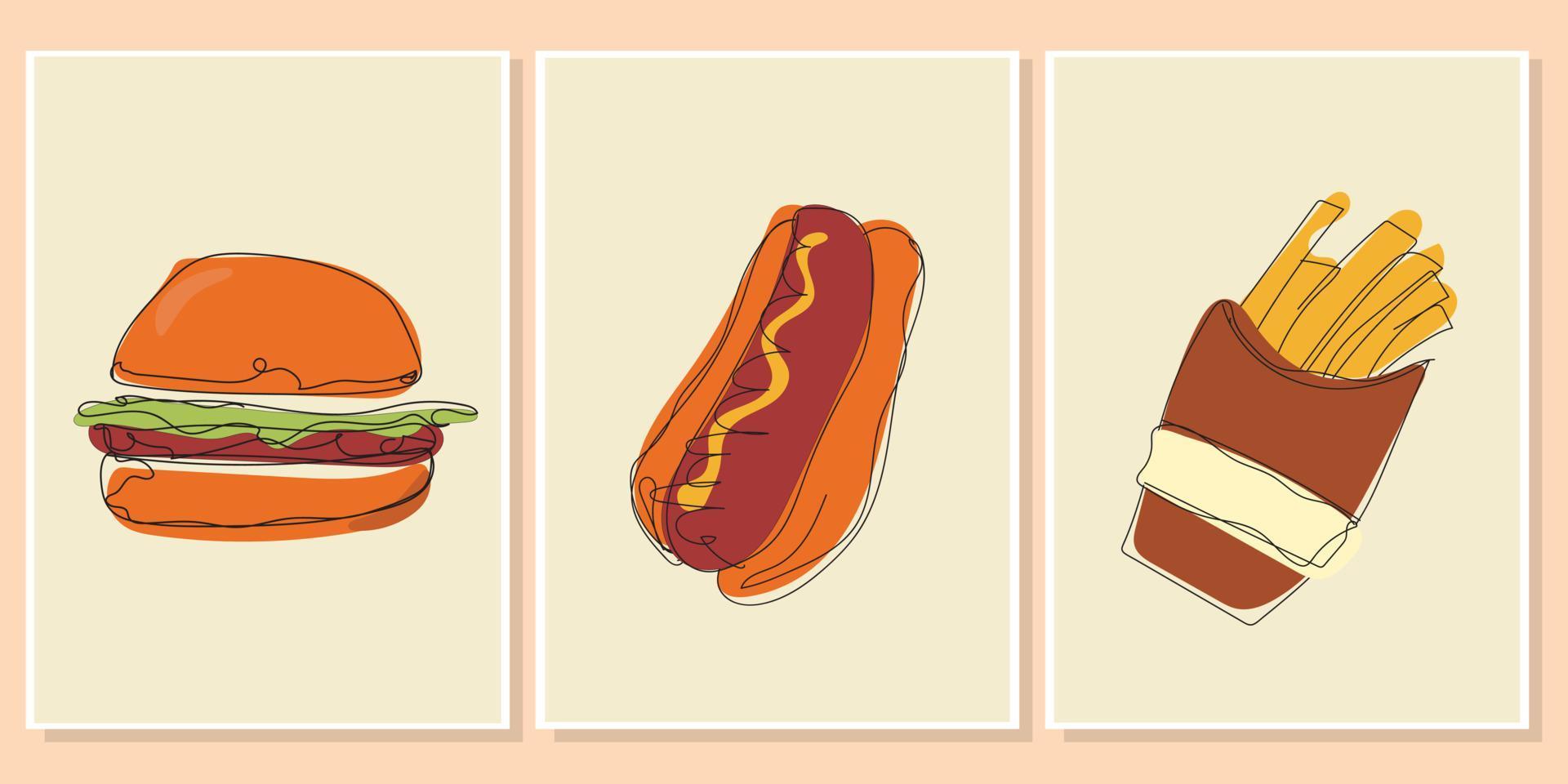 a set of wall art wall decord fastfood 13272261 Vector Art at Vecteezy a set of wall art wall decord fastfood 13272261 Vector Art at Vecteezy