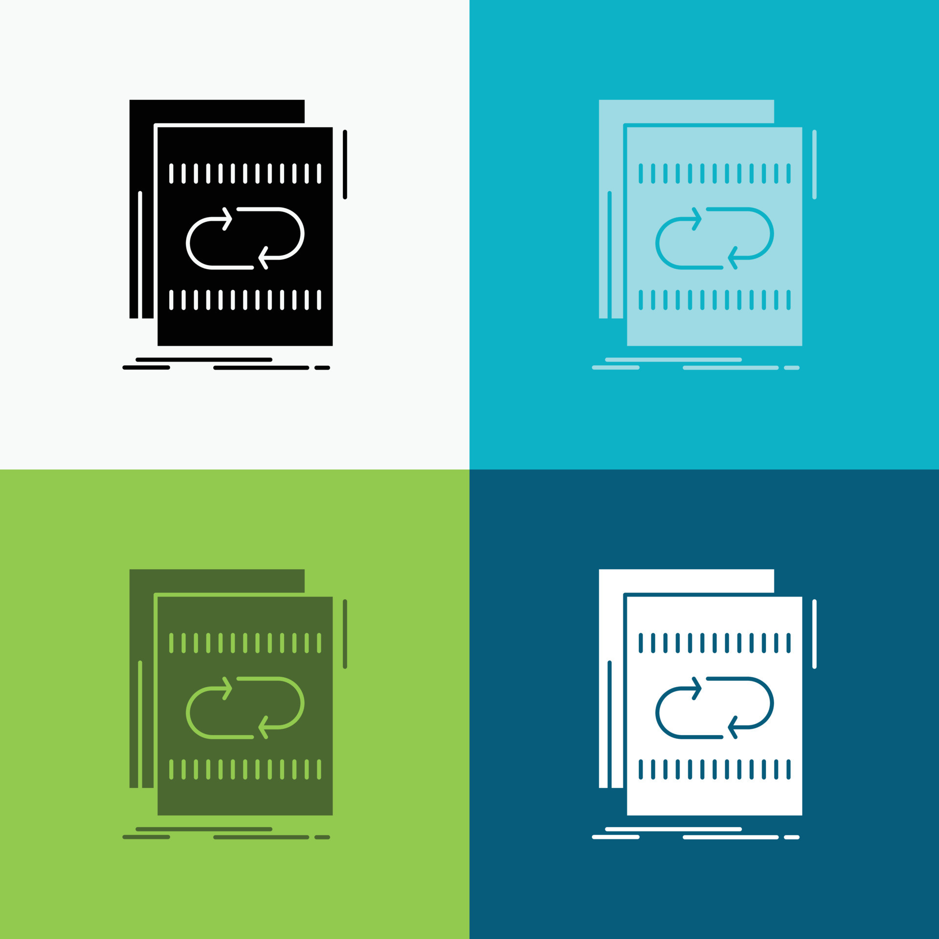 Audio File Loop Mix Sound Icon Over Various Background Glyph Style Design Designed For Web