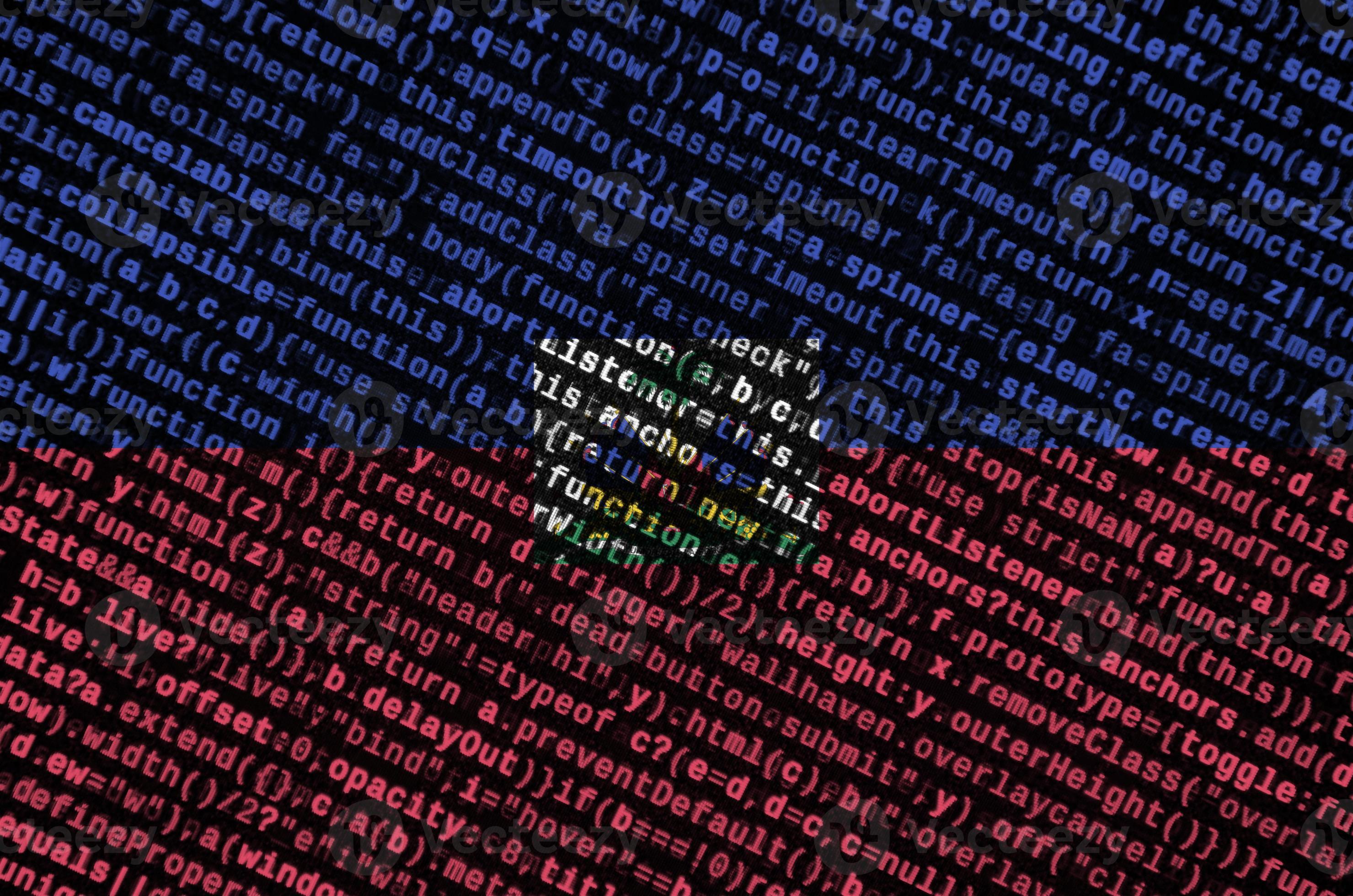 la bandera de haití se representa en la pantalla con el código del ...