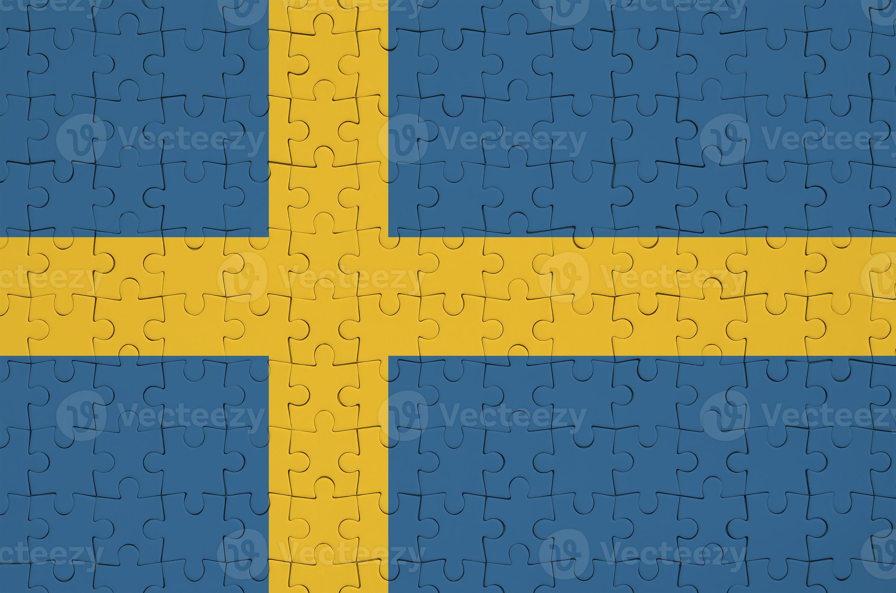 Sweden flag is depicted on a folded puzzle 13277752 Stock Photo at Vecteezy Sweden flag is depicted on a folded puzzle 13277752 Stock Photo at Vecteezy