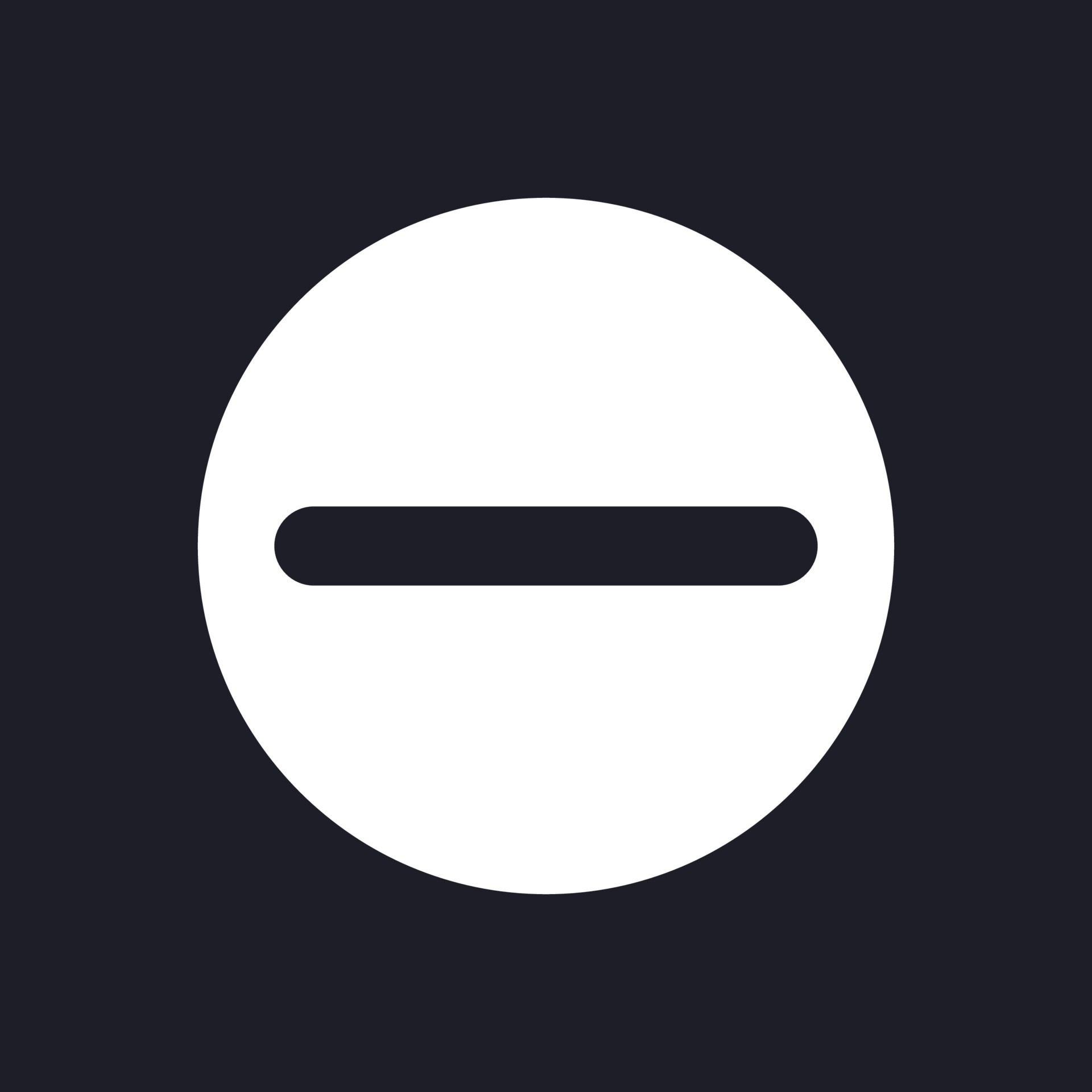 Subtraction Button Dark Mode Glyph Ui Icon Minus In Circle Remove Items User Interface Design