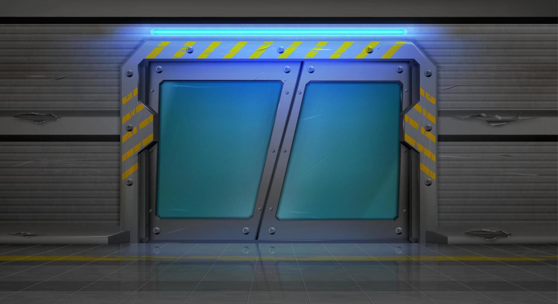 Metal Door Bunker Or Secret Laboratory Entrance 13280805 Vector Art At Vecteezy