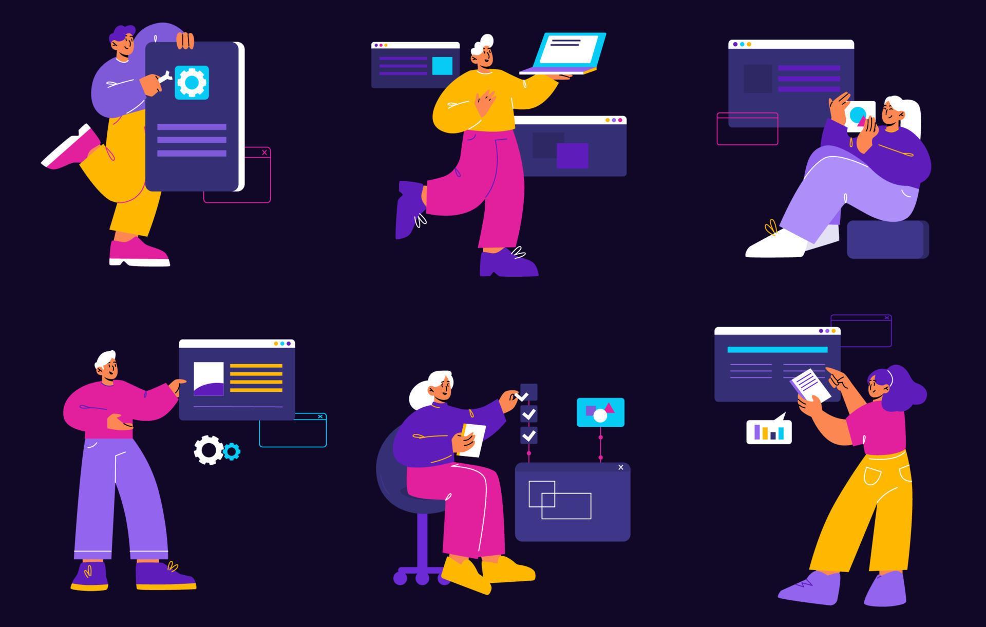 App Development Web Programming Testing Concept 13280869 Vector Art At Vecteezy