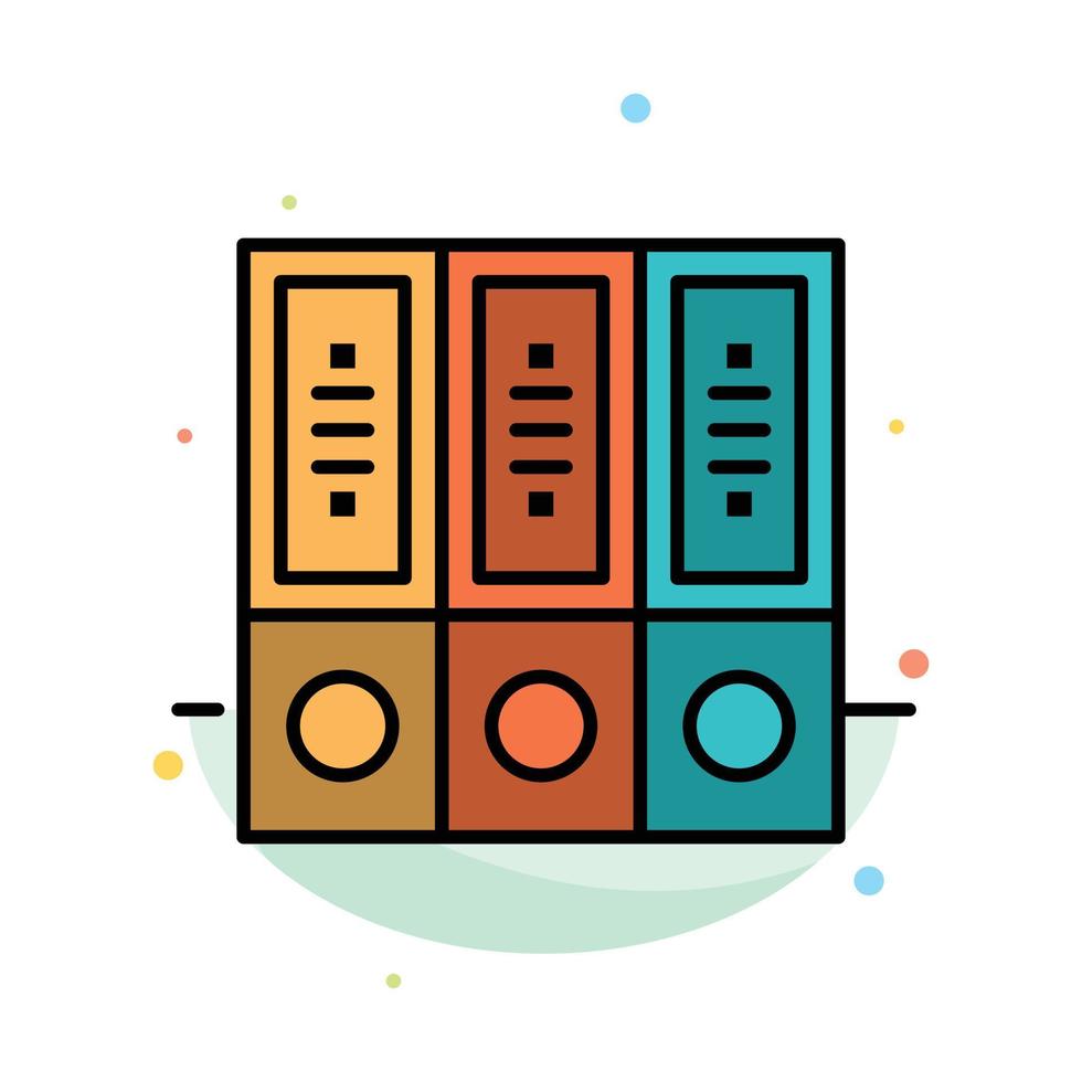 Files Archive Data Database Documents Folders Abstract Flat Color Icon