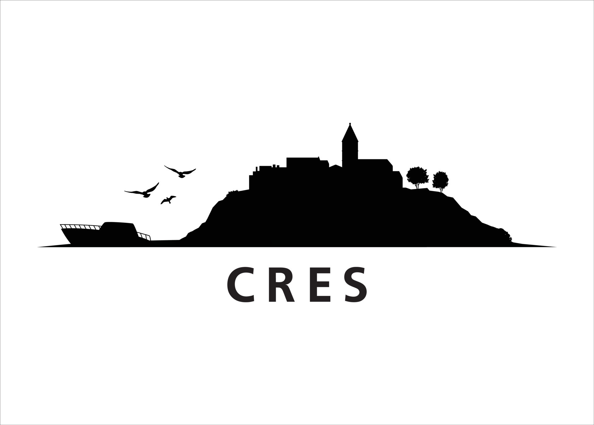 Cres Landscape Skyline Of Island Of Croatia 13286390 Vector Art At Vecteezy