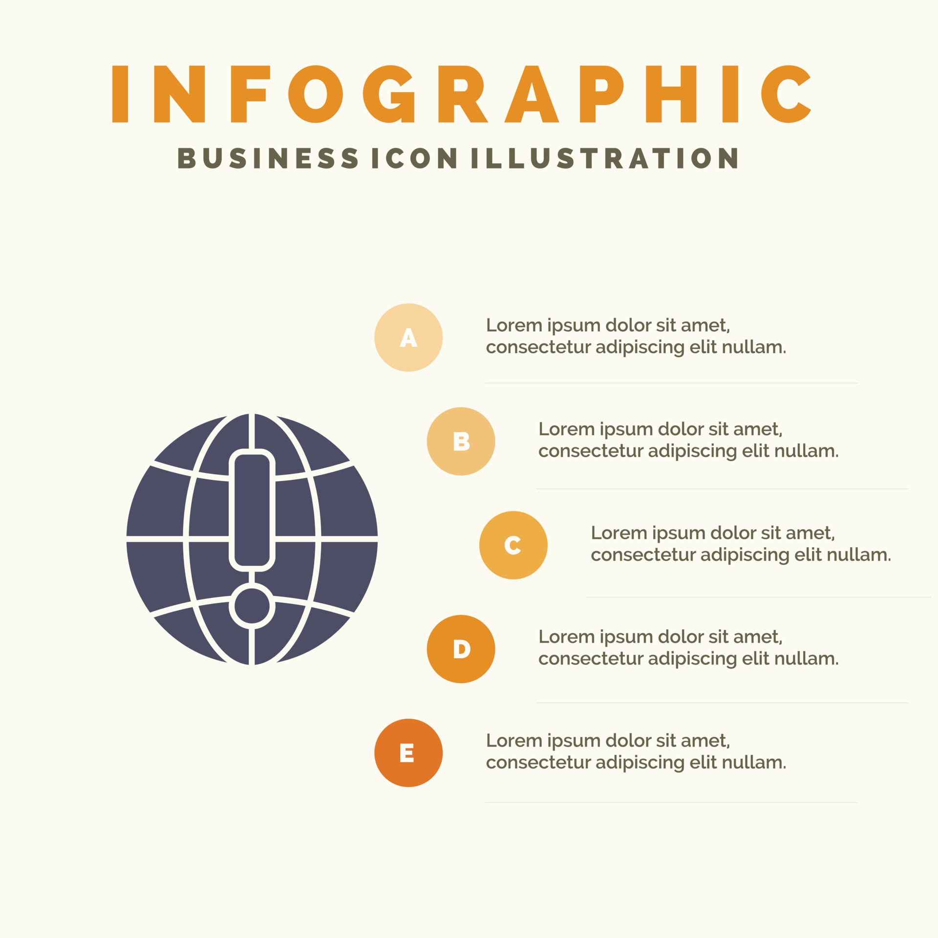 Computing Database Datacenter Mainframe Server Blue Infographics Template 5 Steps Vector Line I