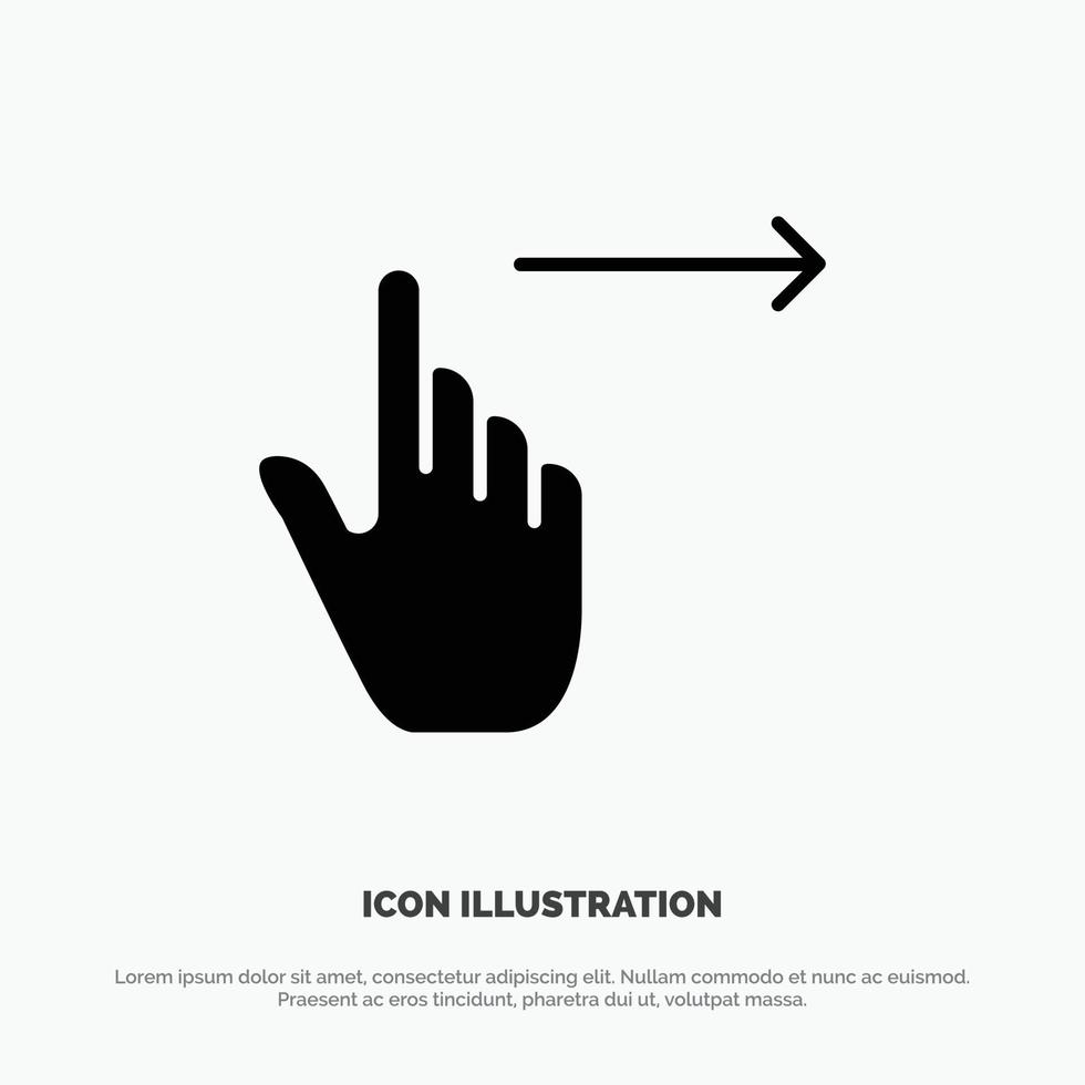 Finger Gestures Right Slide Swipe solid Glyph Icon vector 13288583 ... Finger Gestures Right Slide Swipe solid Glyph Icon vector 13288583 ...