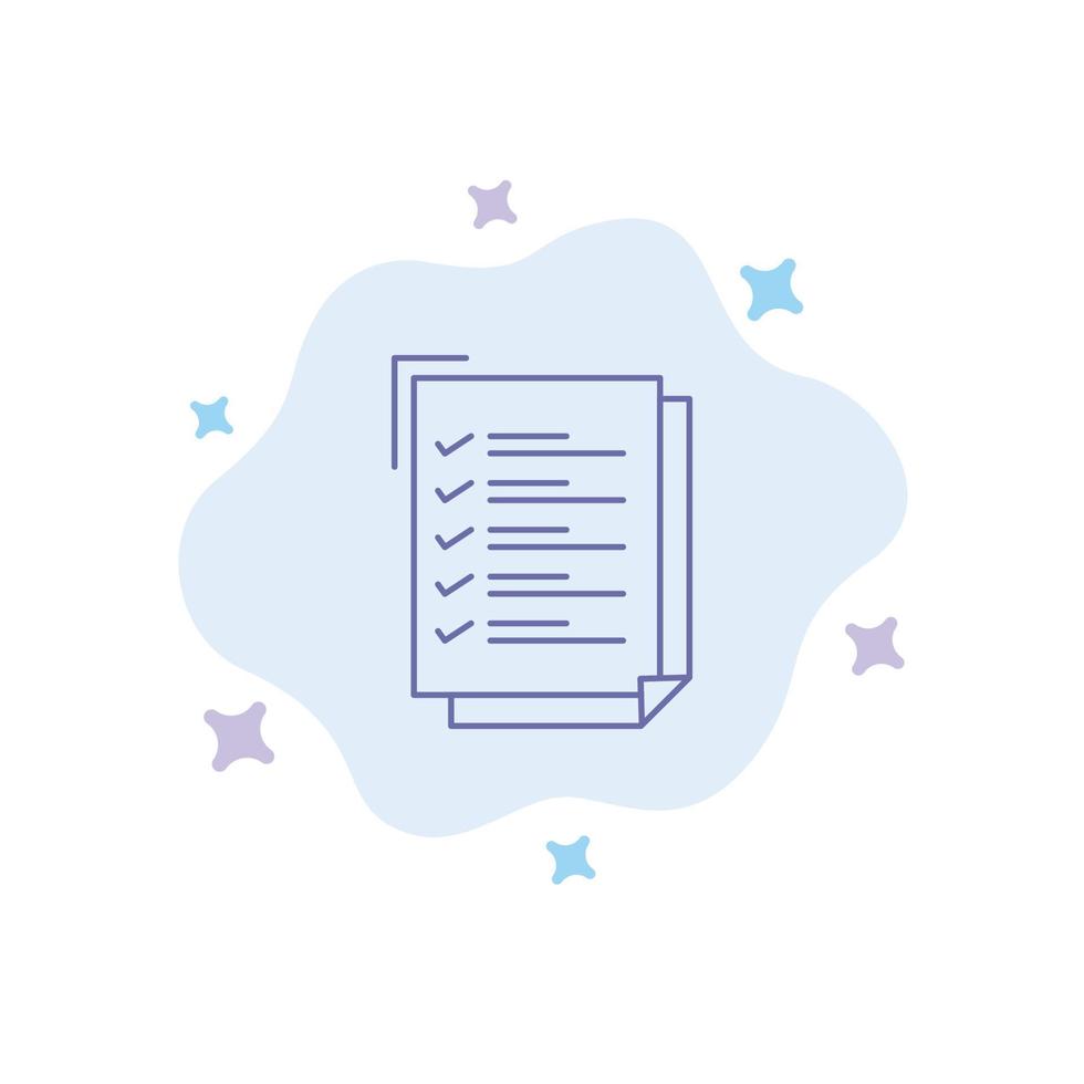 Checklist To Do List Work Task Notepad Blue Icon on Abstract Cloud ...