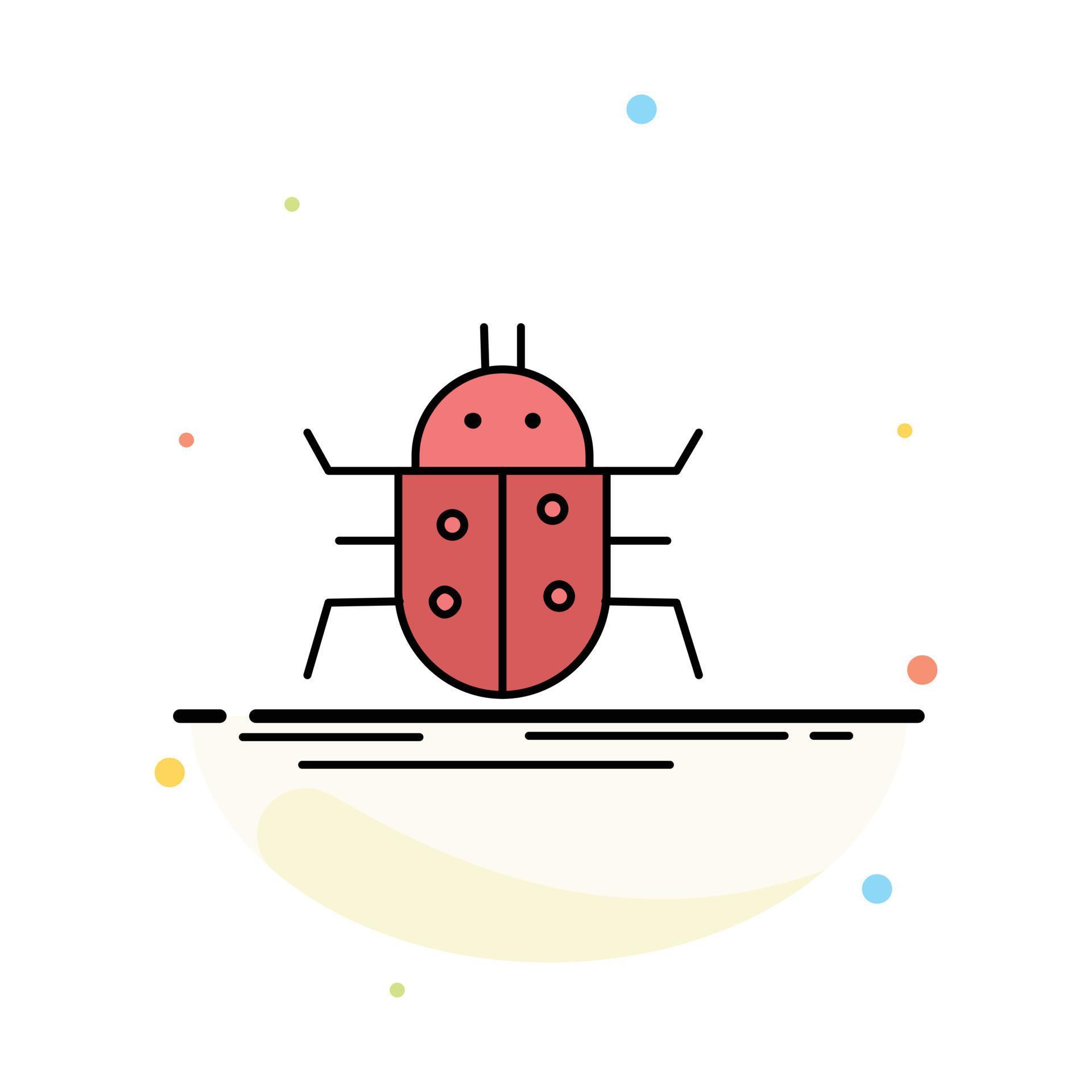 Bug Bugs Insect Testing Virus Flat Color Icon Vector 13289636 Vector