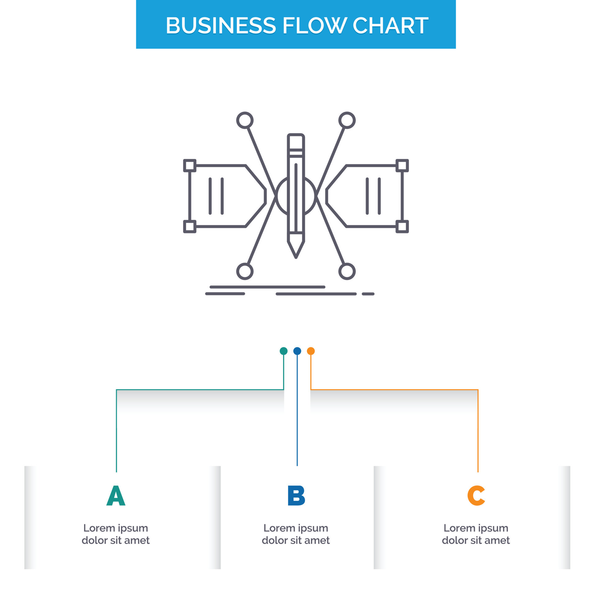 Architect Constructing Grid Sketch Structure Business Flow Chart