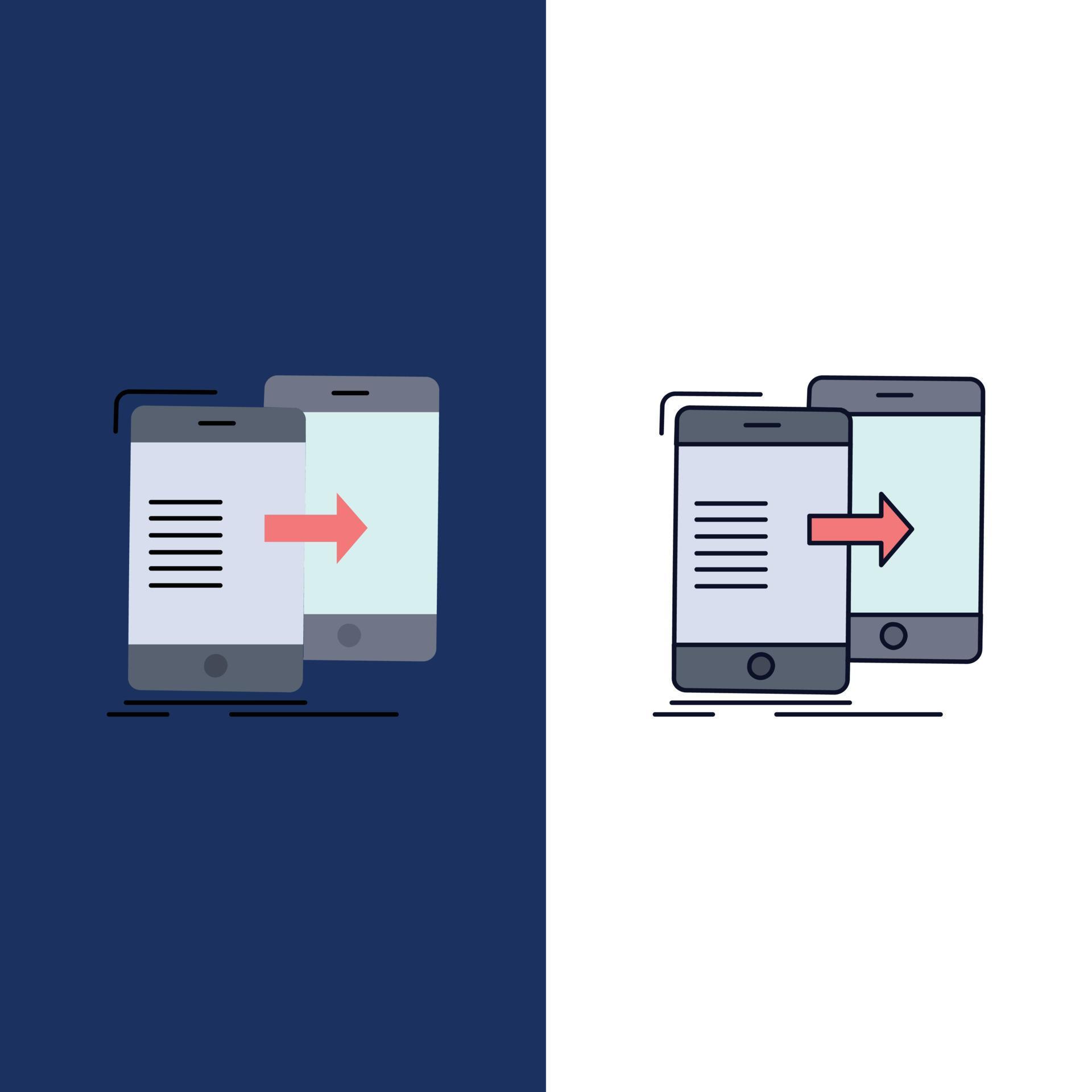 Data Sharing Sync Synchronization Syncing Flat Color Icon Vector 13290845 Vector Art At Vecteezy