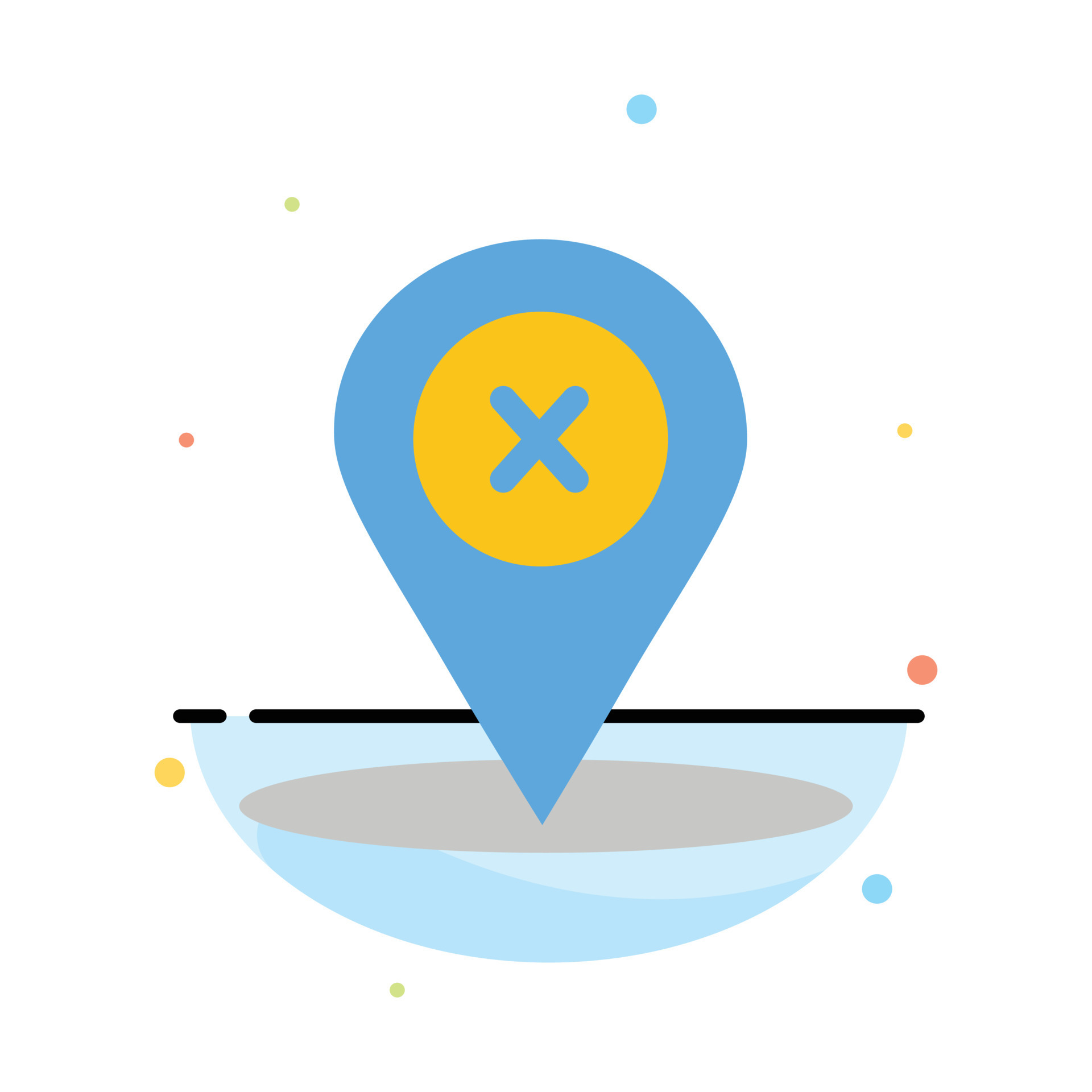 Location Navigation Place Delete Abstract Flat Color Icon Template