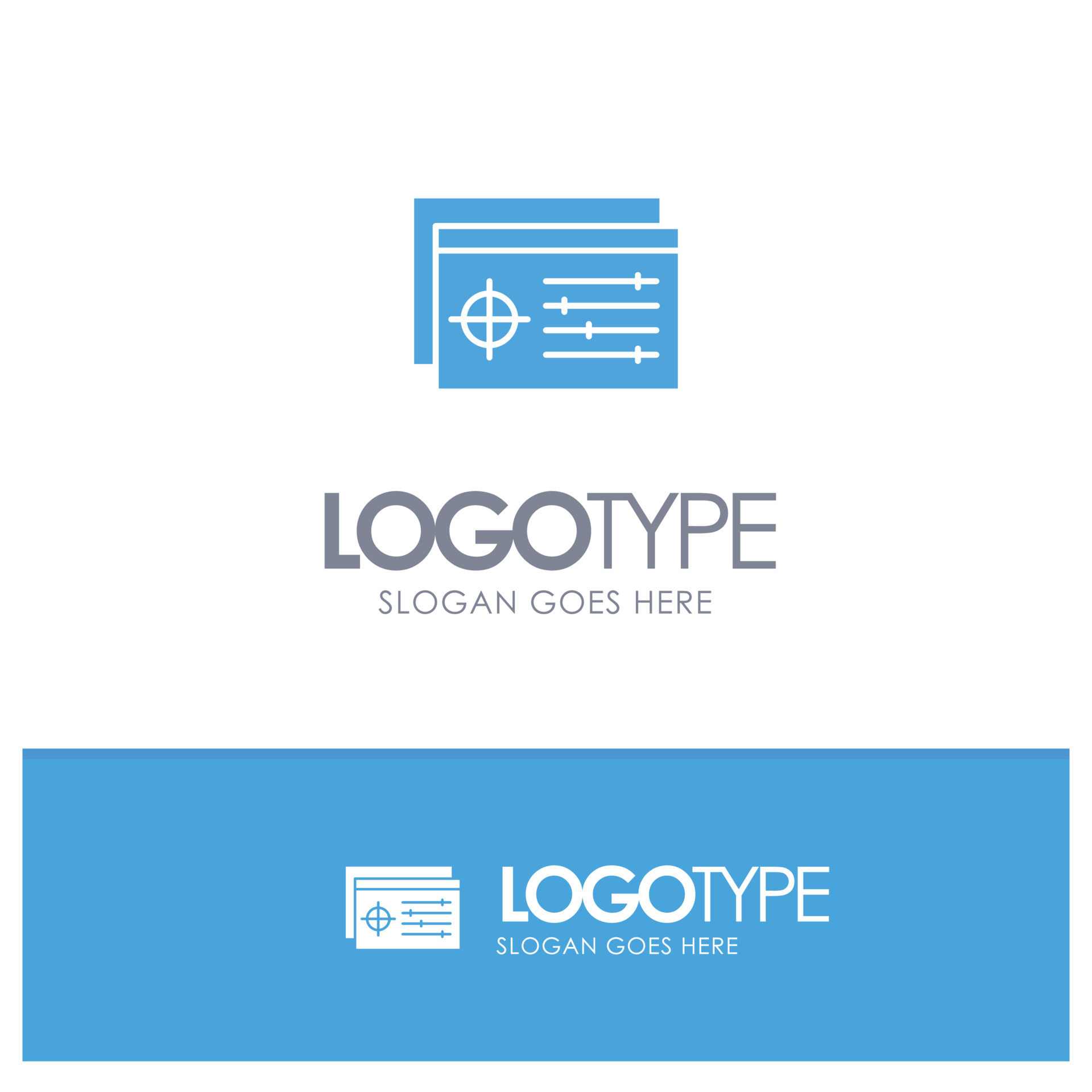 Setting Controller Target Object Blue Logo Vector 13292861 Vector Art 7489