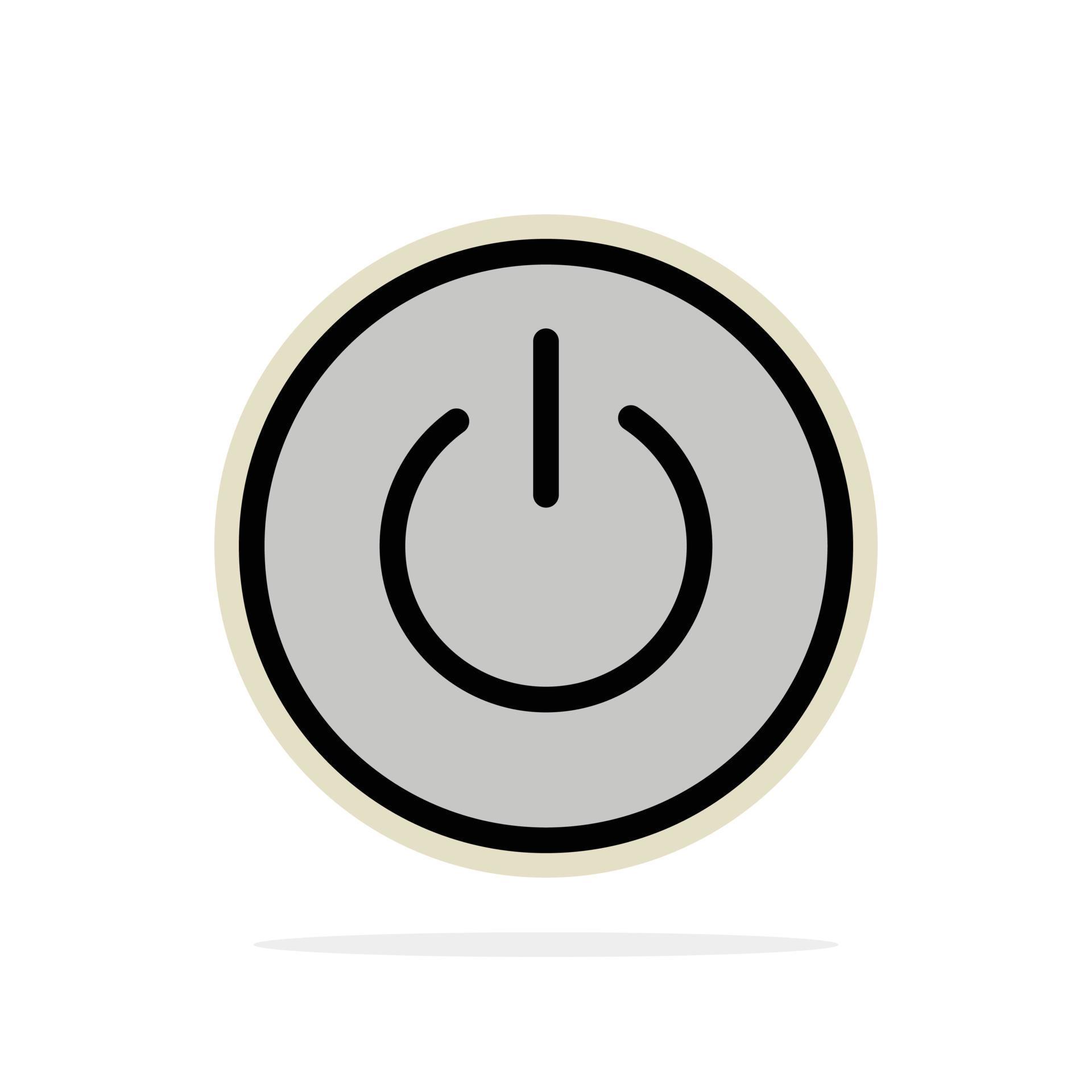 Interface On Power Ui User Abstract Circle Background Flat color Icon 13293633 Vector Art at ...