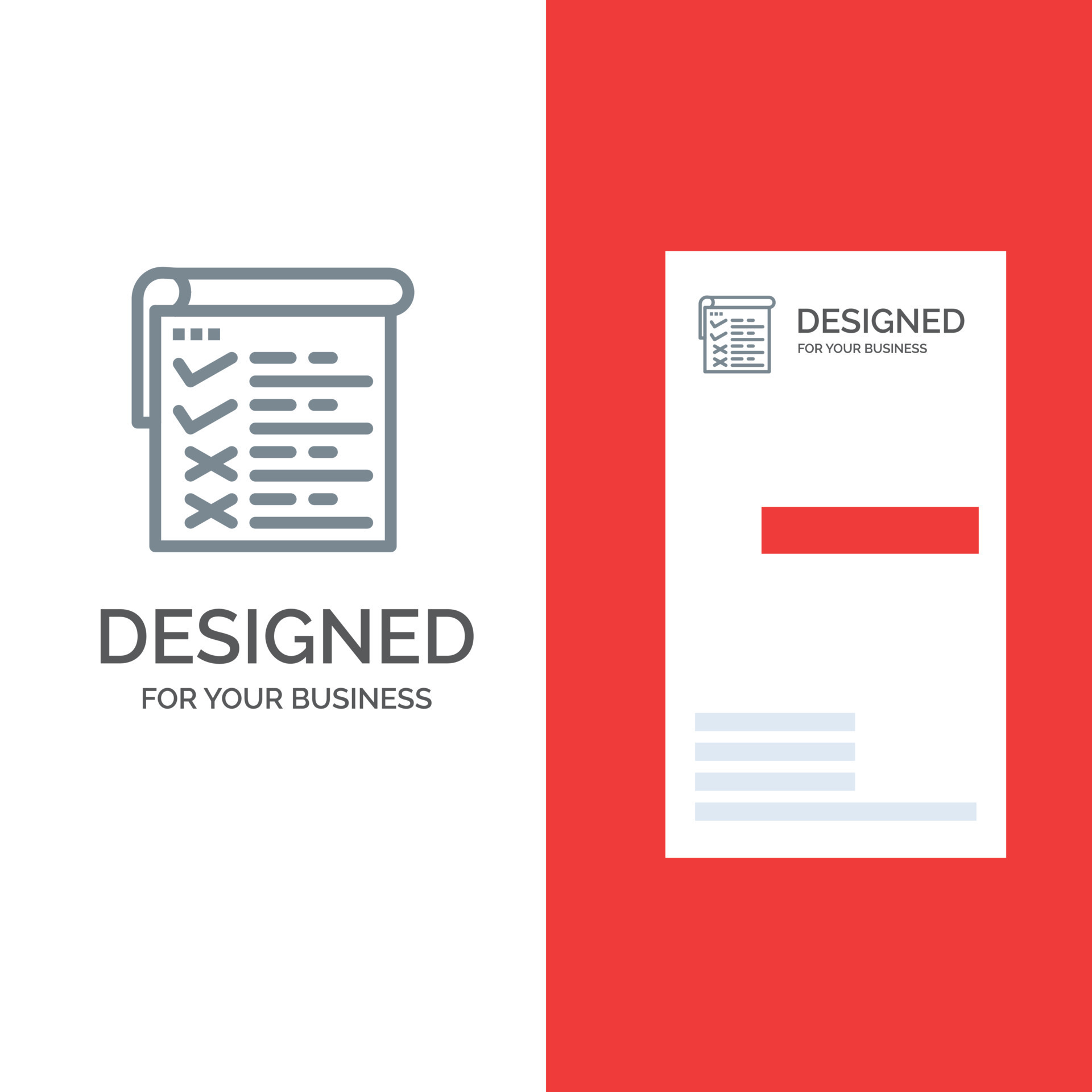 Checklist Testing Report Qa Grey Logo Design And Business Card Template 13294361 Vector Art At 5976