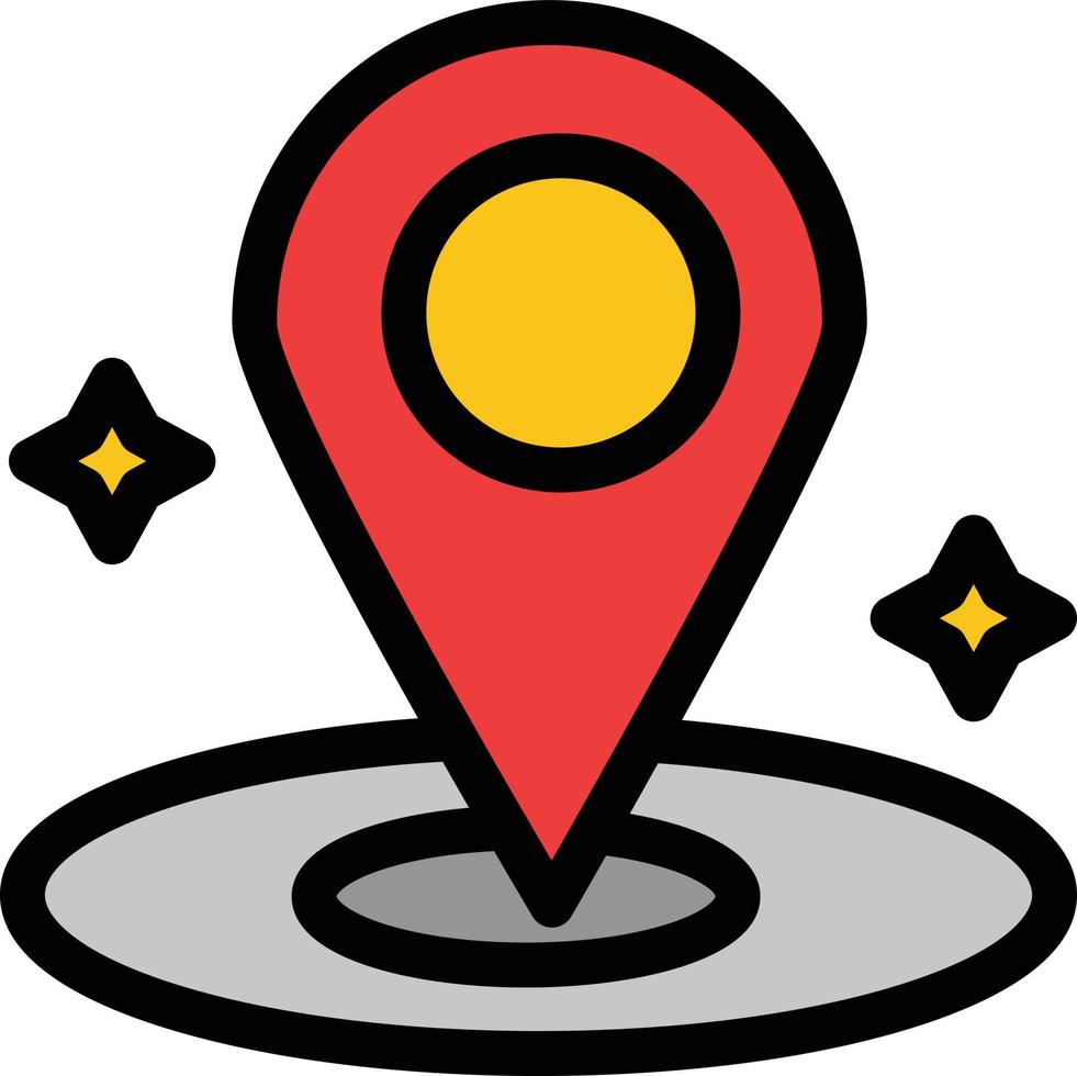 Location Navigation Place Flat Color Icon Vector Icon Banner Template