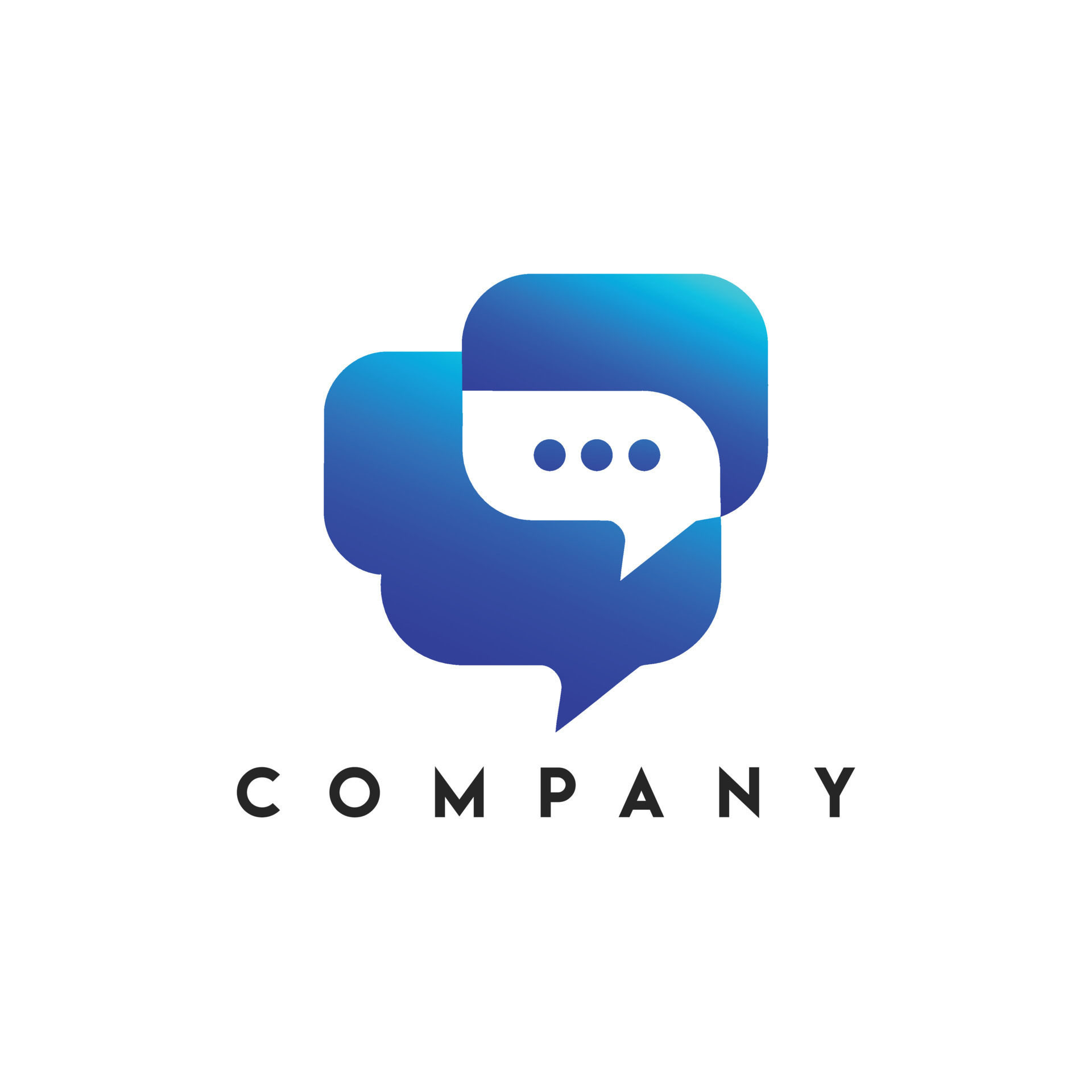 Bubble chat logo, Message box logo 13295470 Vector Art at Vecteezy